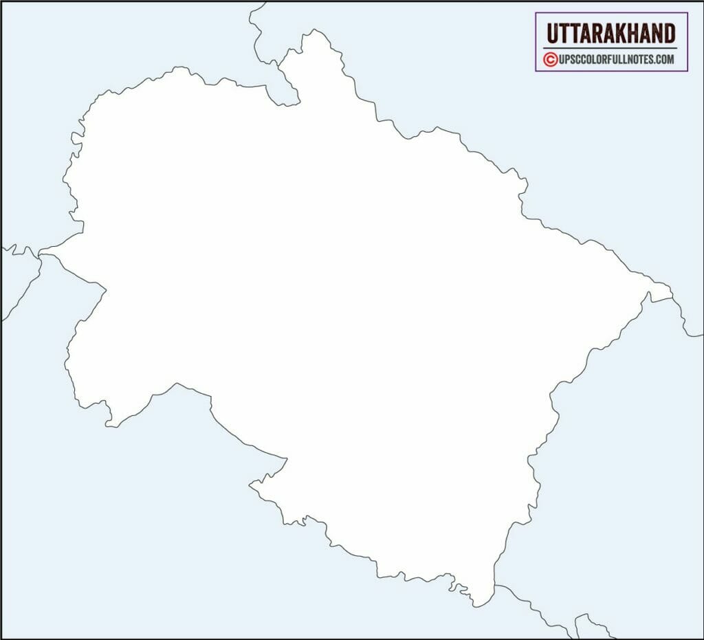 Uttarakhand Map Outline