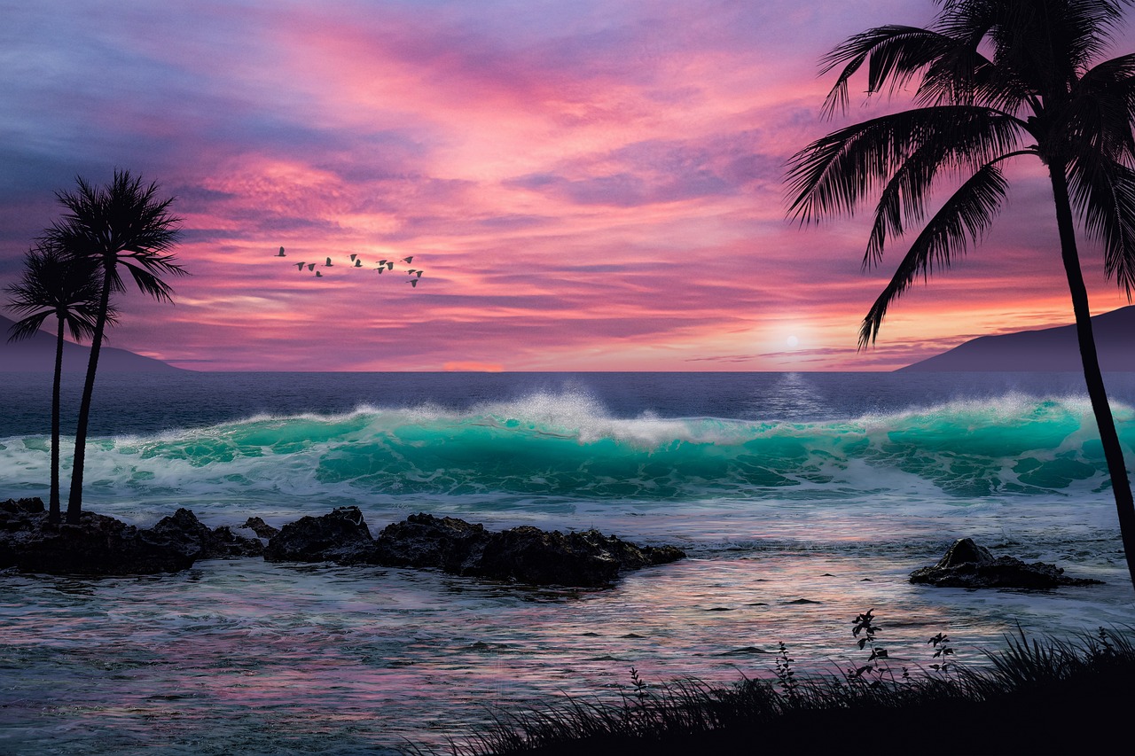 Sunset On Beach Island Wallpapers - Wallpaper Cave