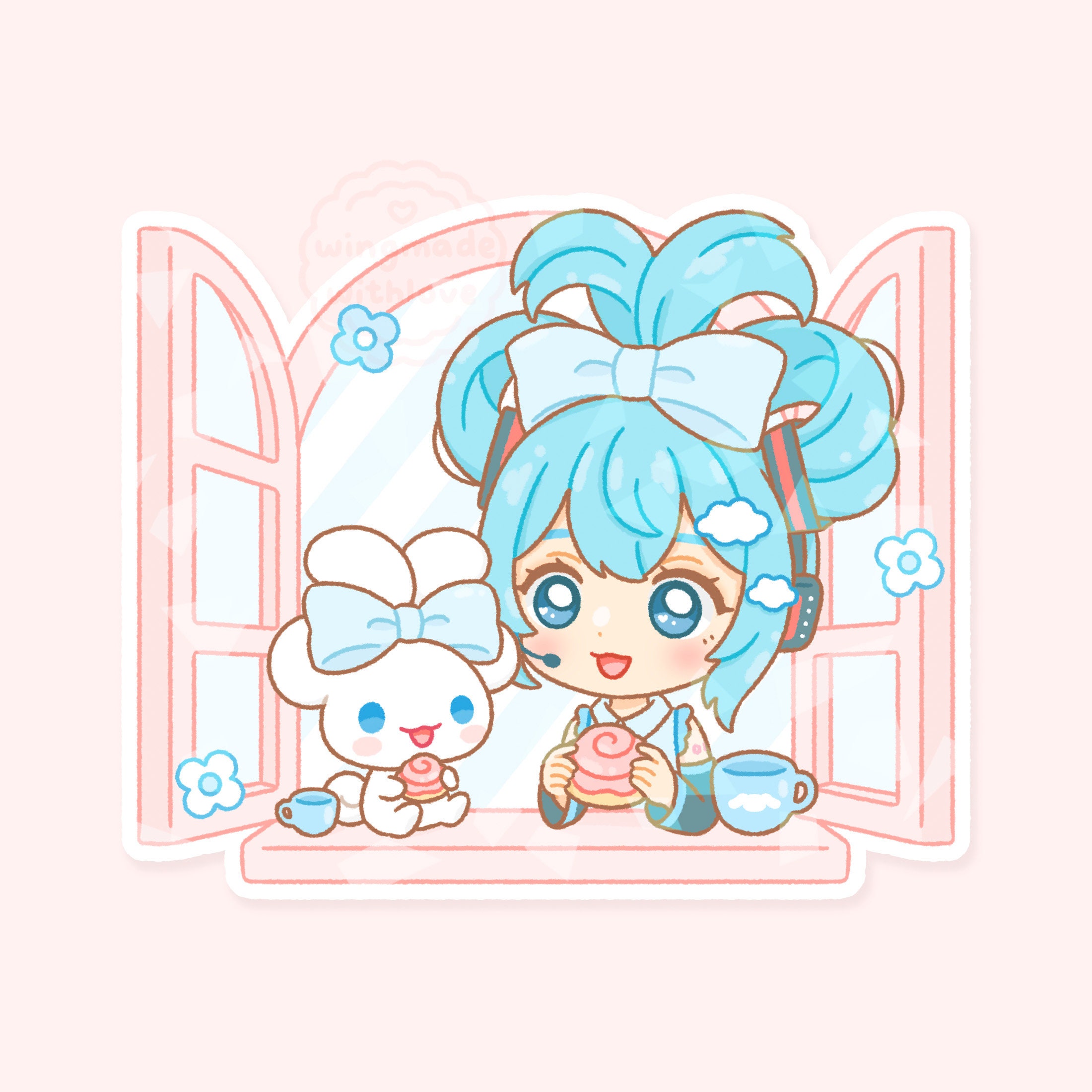Miku And Cinnamoroll Chibi Wallpapers - Wallpaper Cave