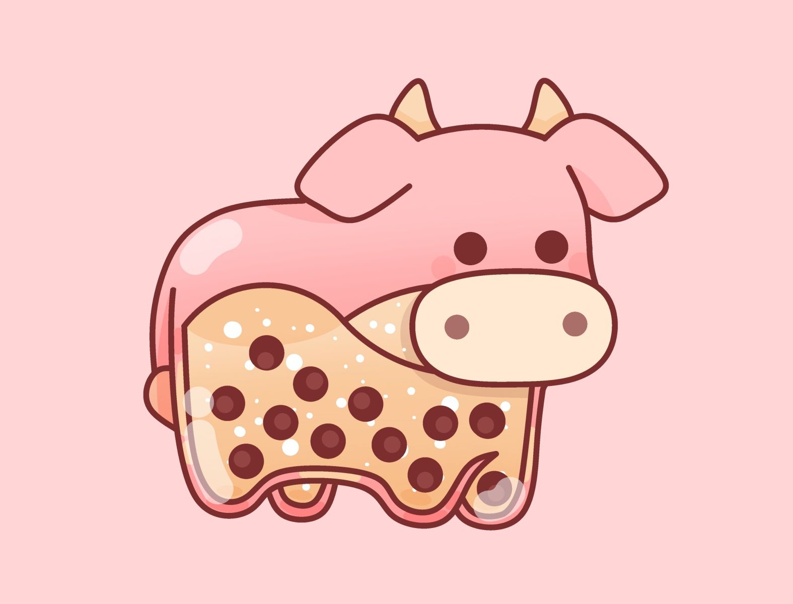 Pink Cow Boba Wallpapers - Wallpaper Cave