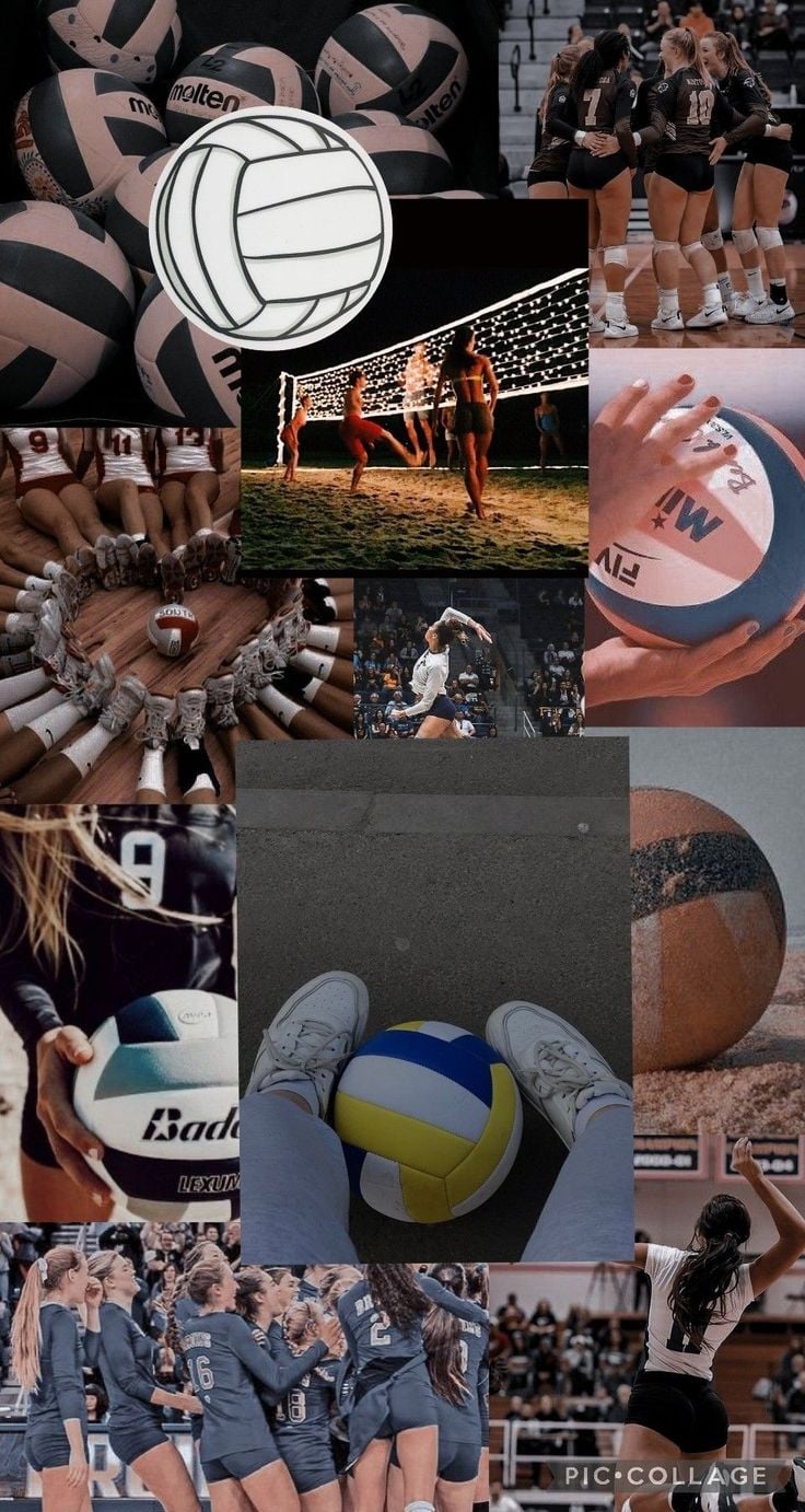 Preppy Volleyball Collage Wallpapers - Wallpaper Cave