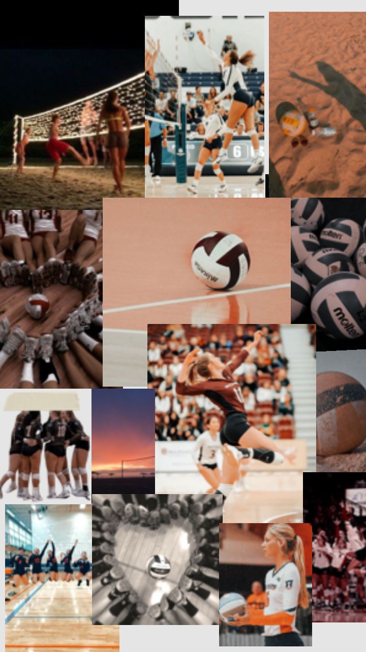 Preppy Volleyball Collage Wallpapers - Wallpaper Cave