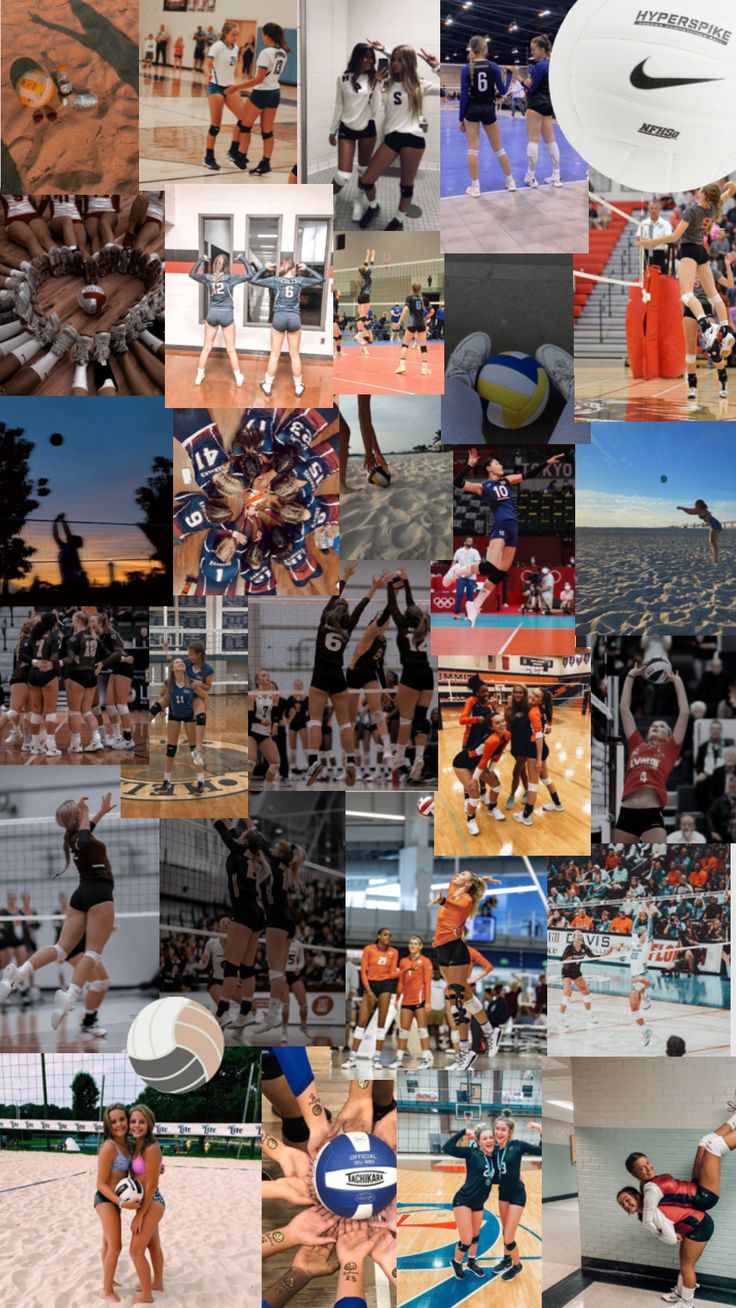 Preppy Volleyball Collage Wallpapers - Wallpaper Cave