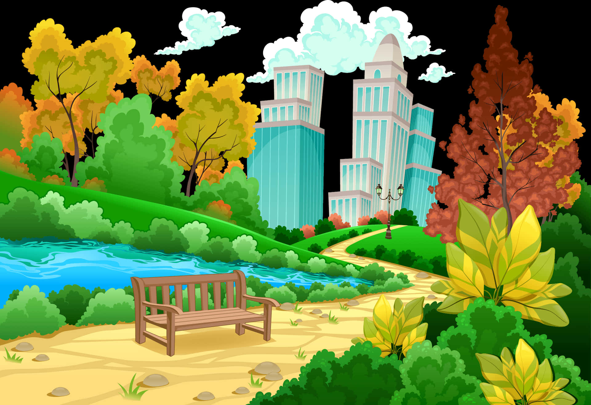 Park Cartoon Wallpapers - Wallpaper Cave