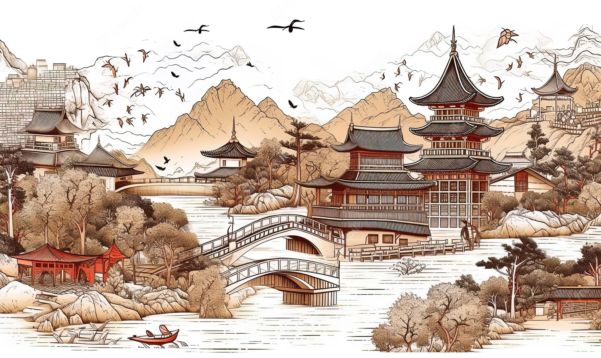 Japanese Old Drawing Wallpapers - Wallpaper Cave
