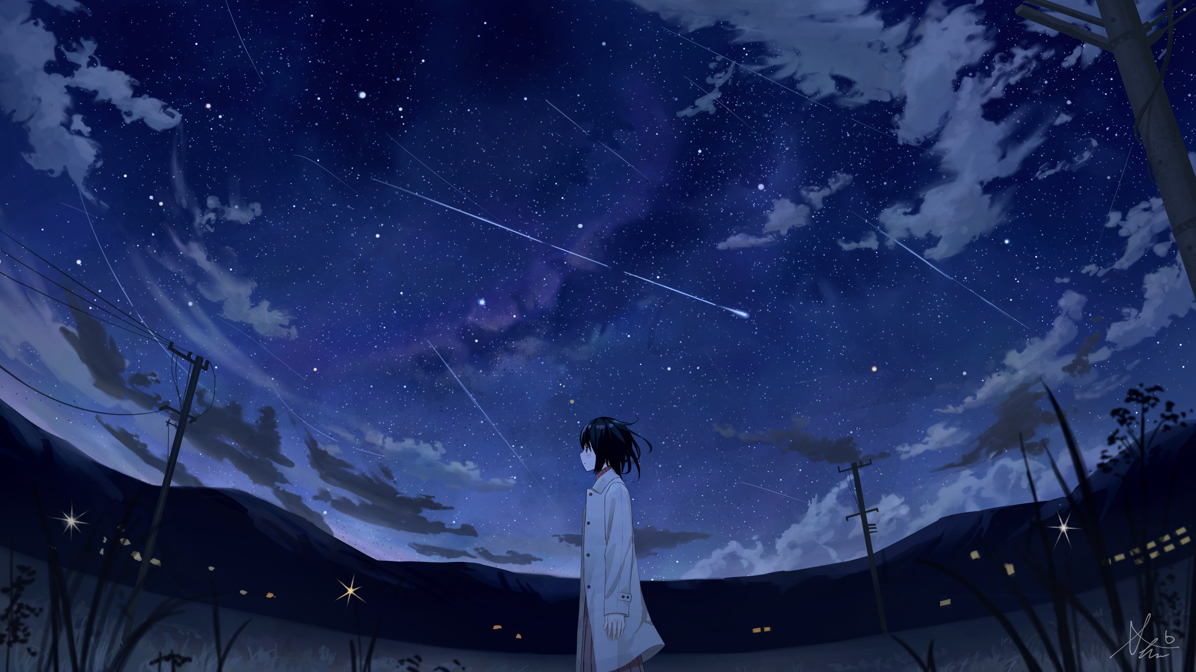 Starry Night Anime Wallpapers - Wallpaper Cave