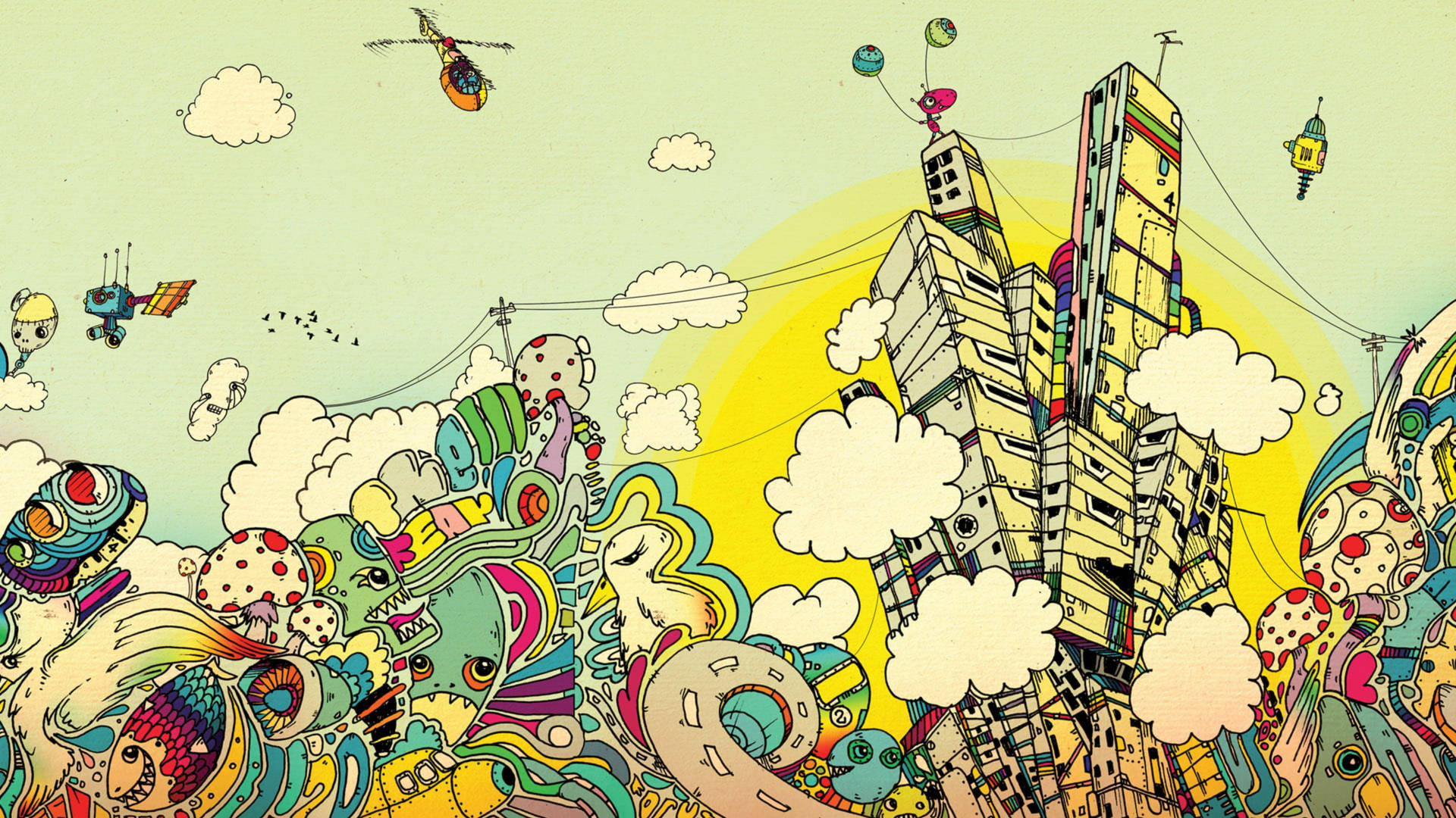 Desktop Cute Doodle Wallpapers - Wallpaper Cave