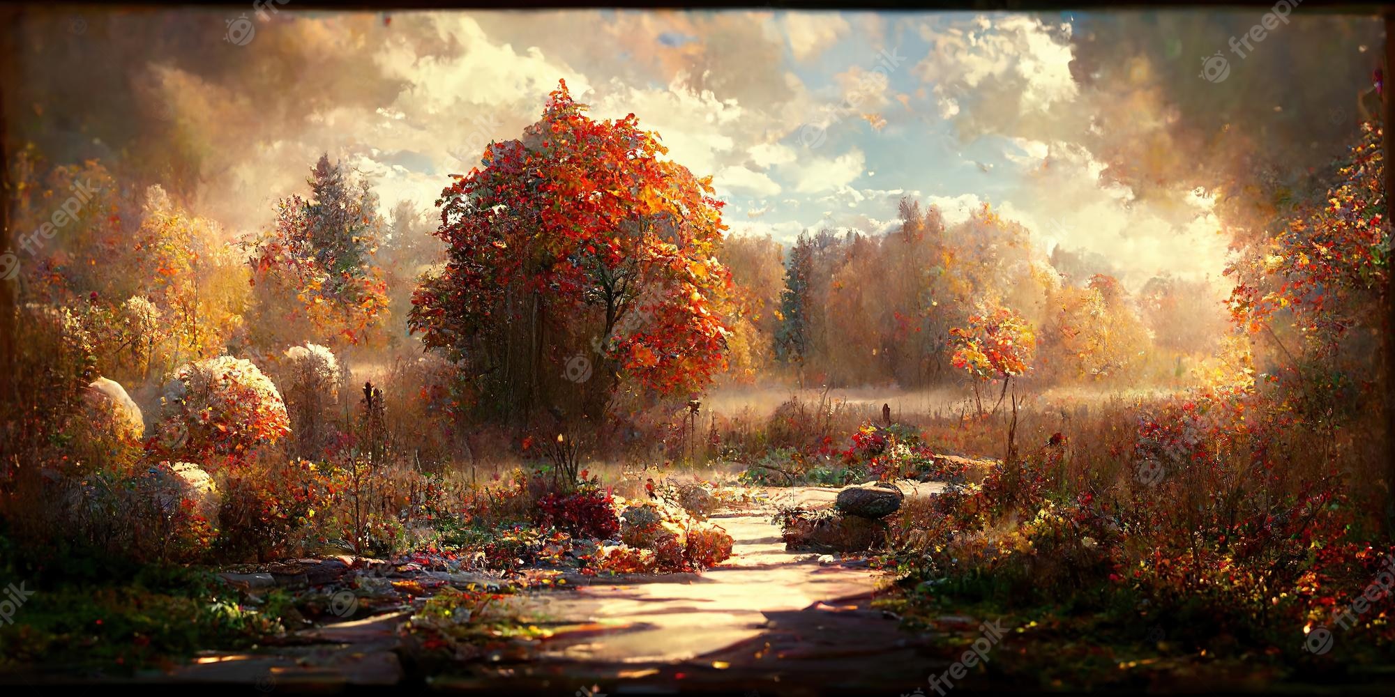 Autumn Scenery Art Wallpapers - Wallpaper Cave