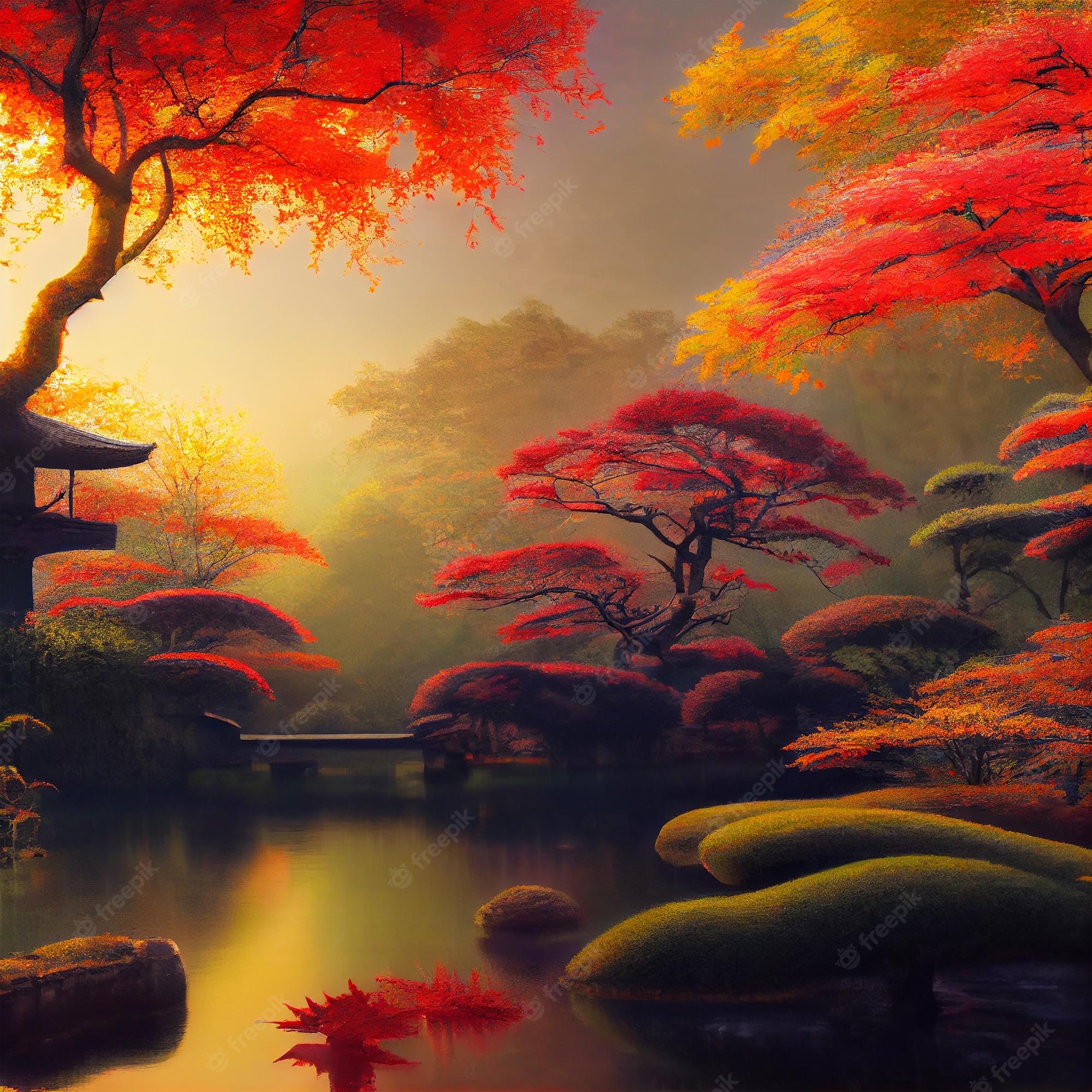 Autumn Scenery Art Wallpapers - Wallpaper Cave