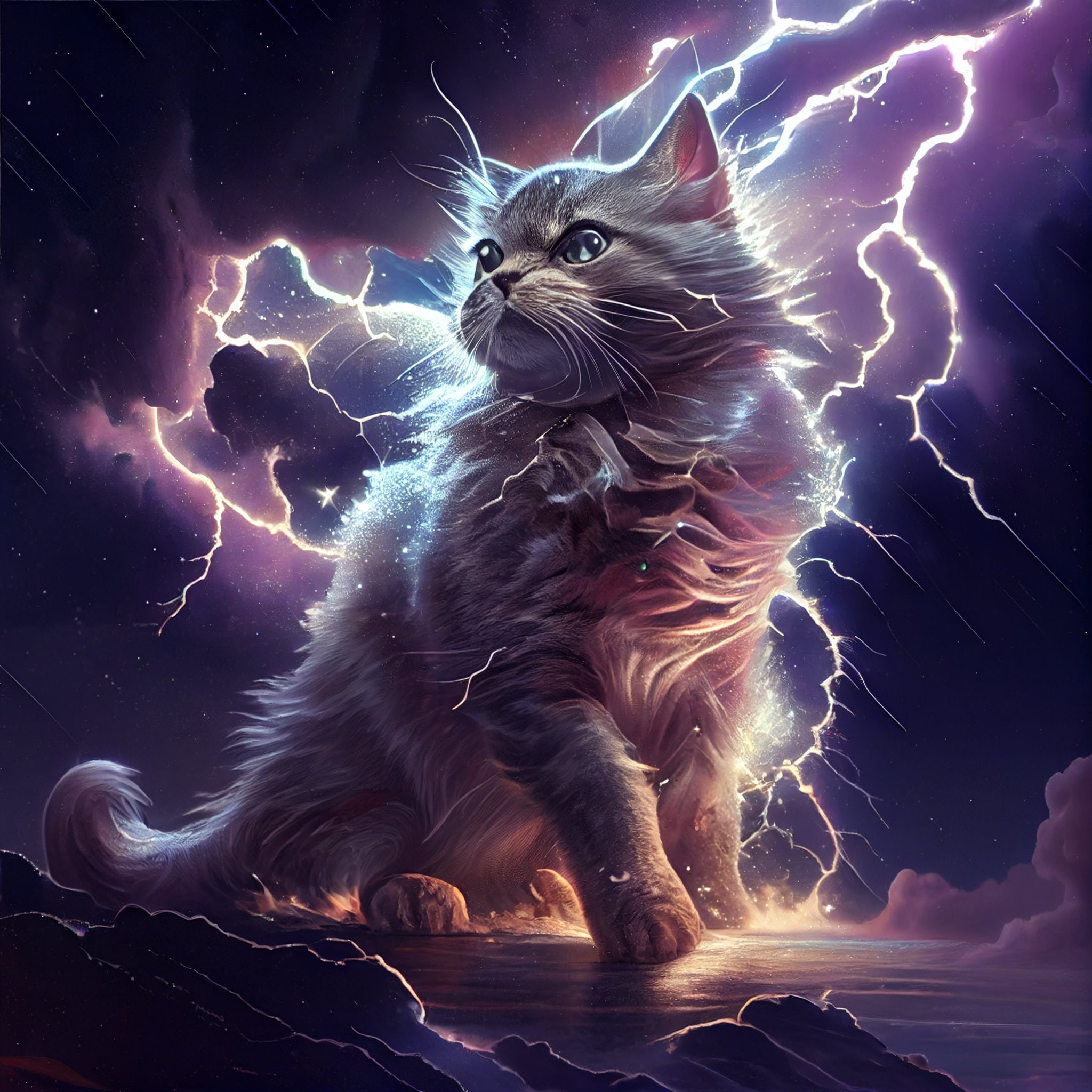 Lightning Cat Wallpapers - Wallpaper Cave