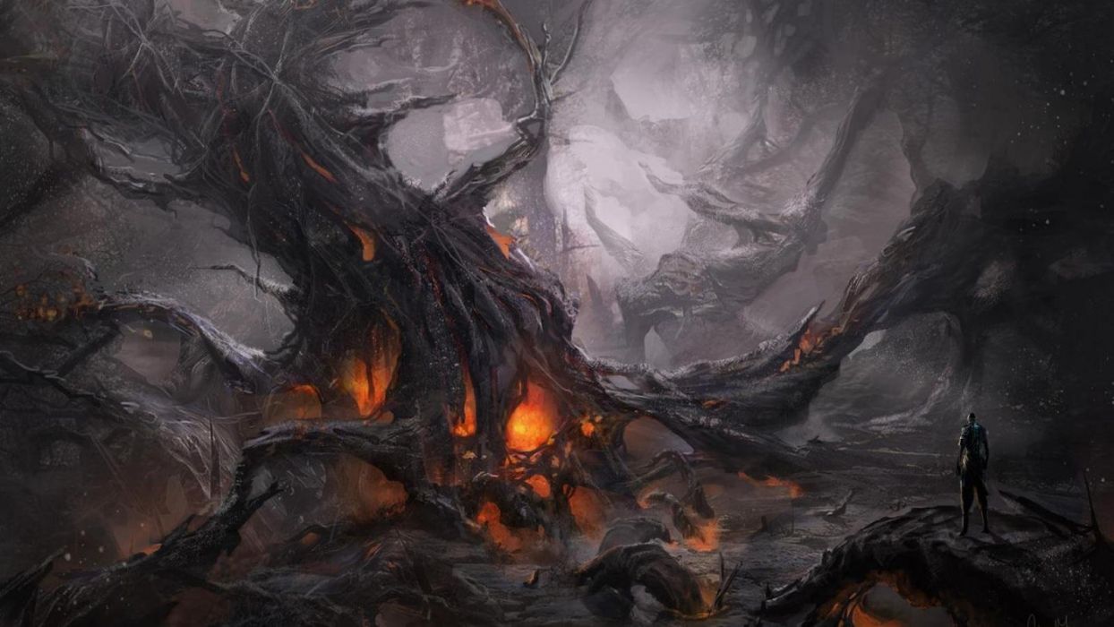 Burning Tree Wallpapers - Wallpaper Cave