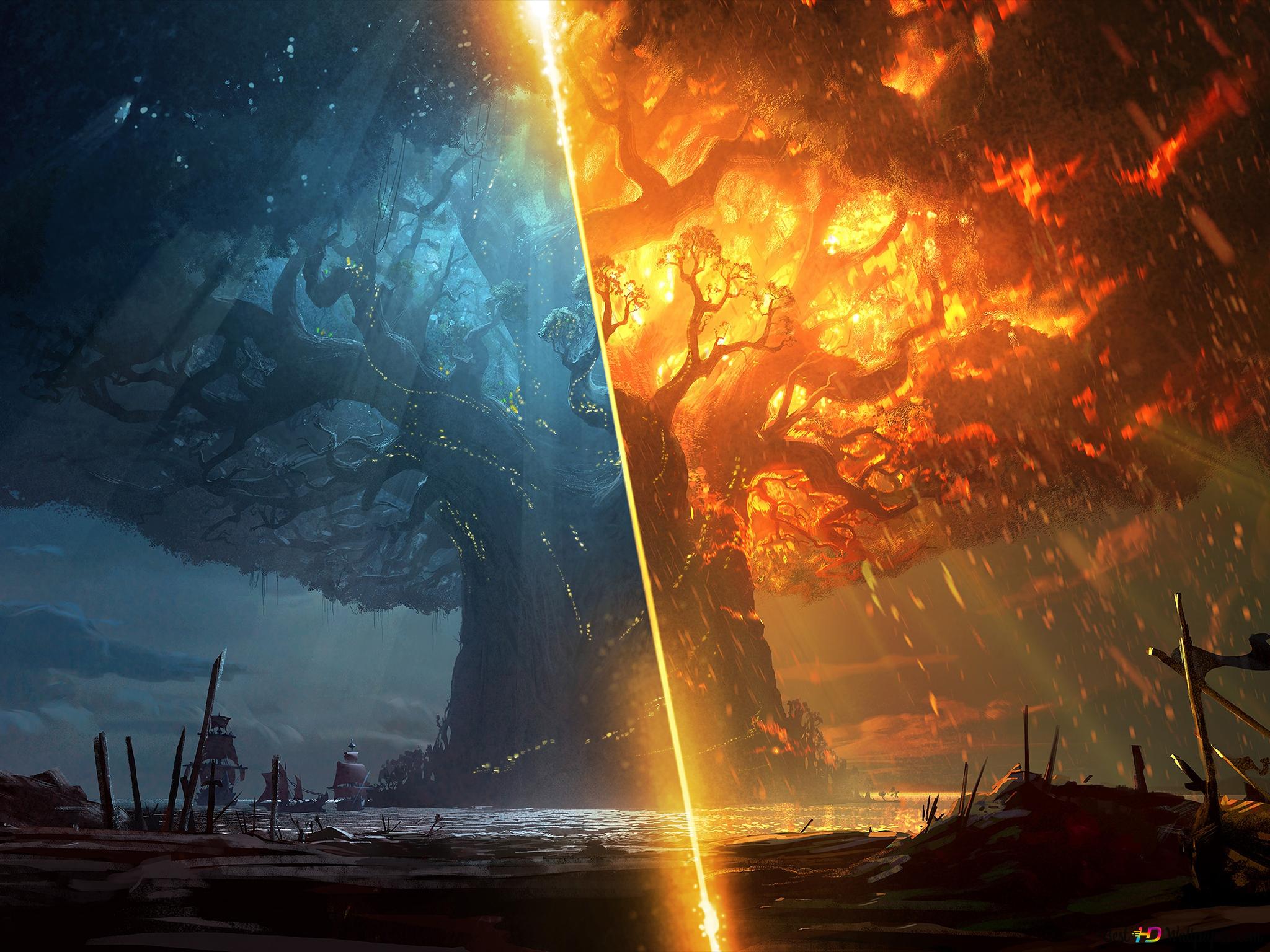 Burning Tree Wallpapers - Wallpaper Cave