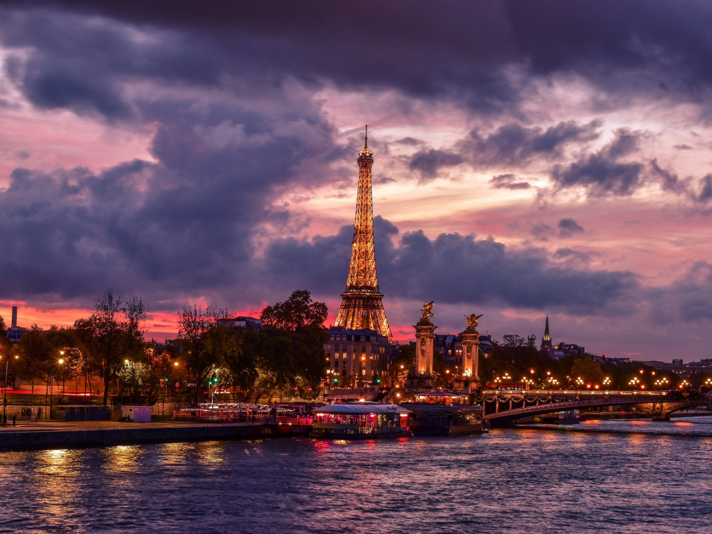 Sunset Over Paris Laptop Wallpapers - Wallpaper Cave