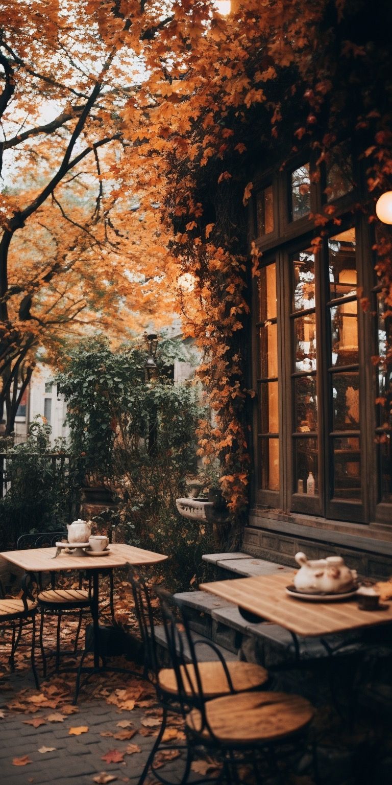 Autumn Cafe Shop Wallpapers - Wallpaper Cave