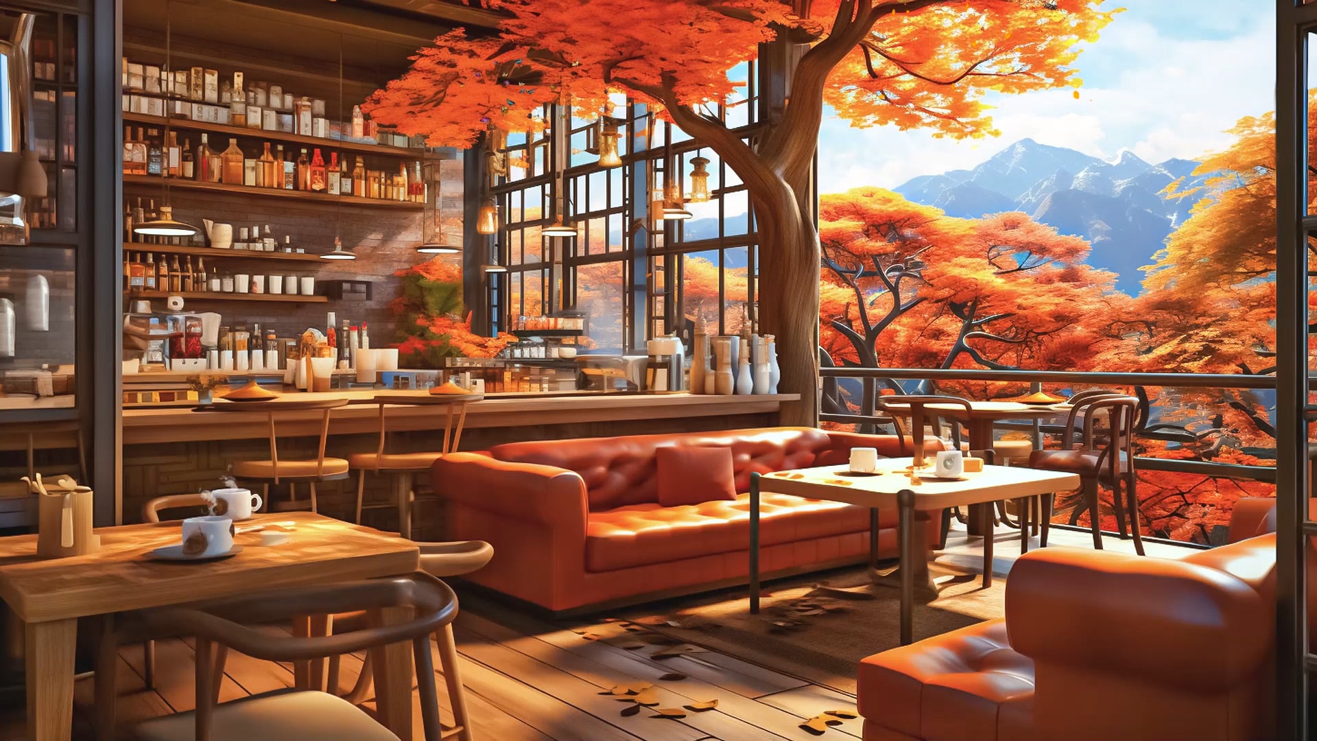 Autumn Cafe Shop Wallpapers - Wallpaper Cave