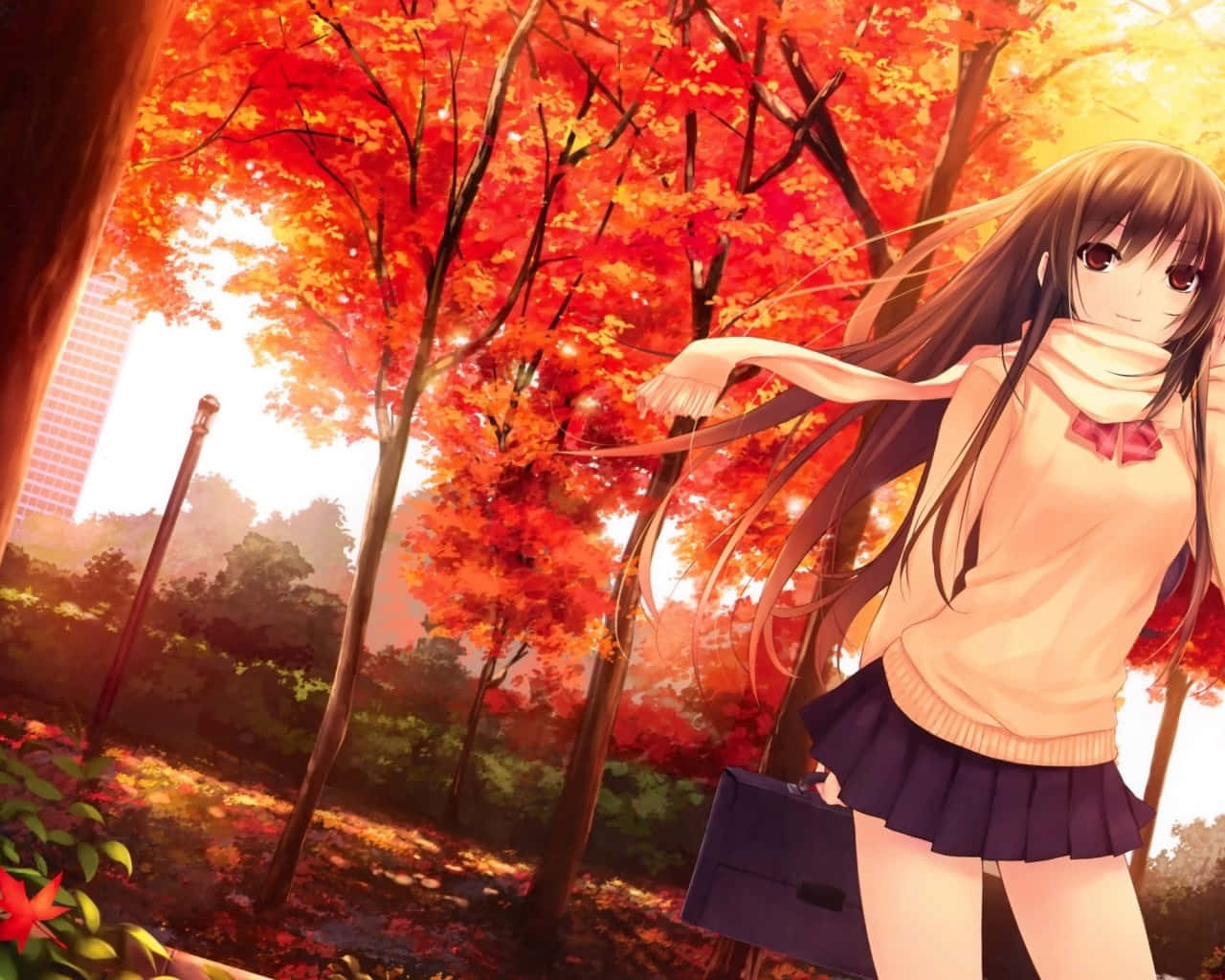 Anime Autumn View Wallpapers - Wallpaper Cave