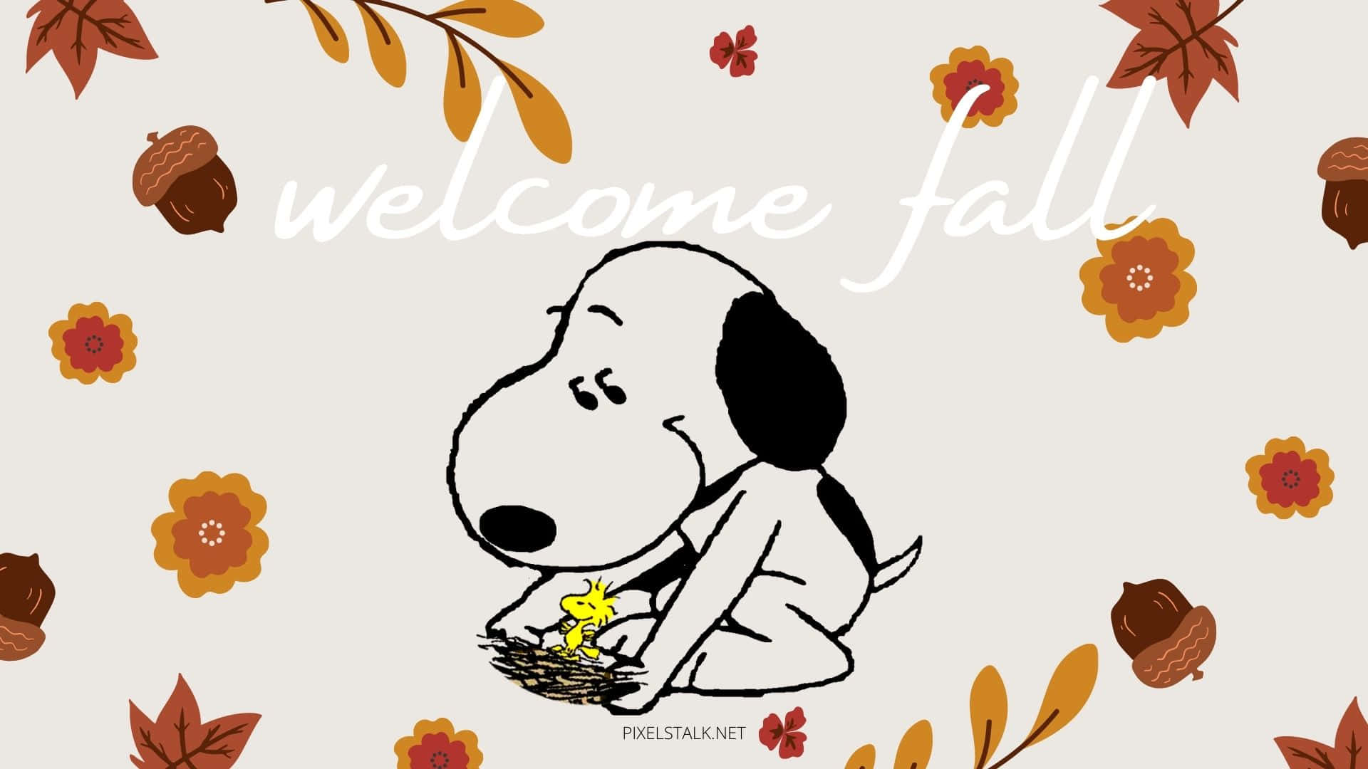 Snoopy Autumn Desktop Wallpapers - Wallpaper Cave