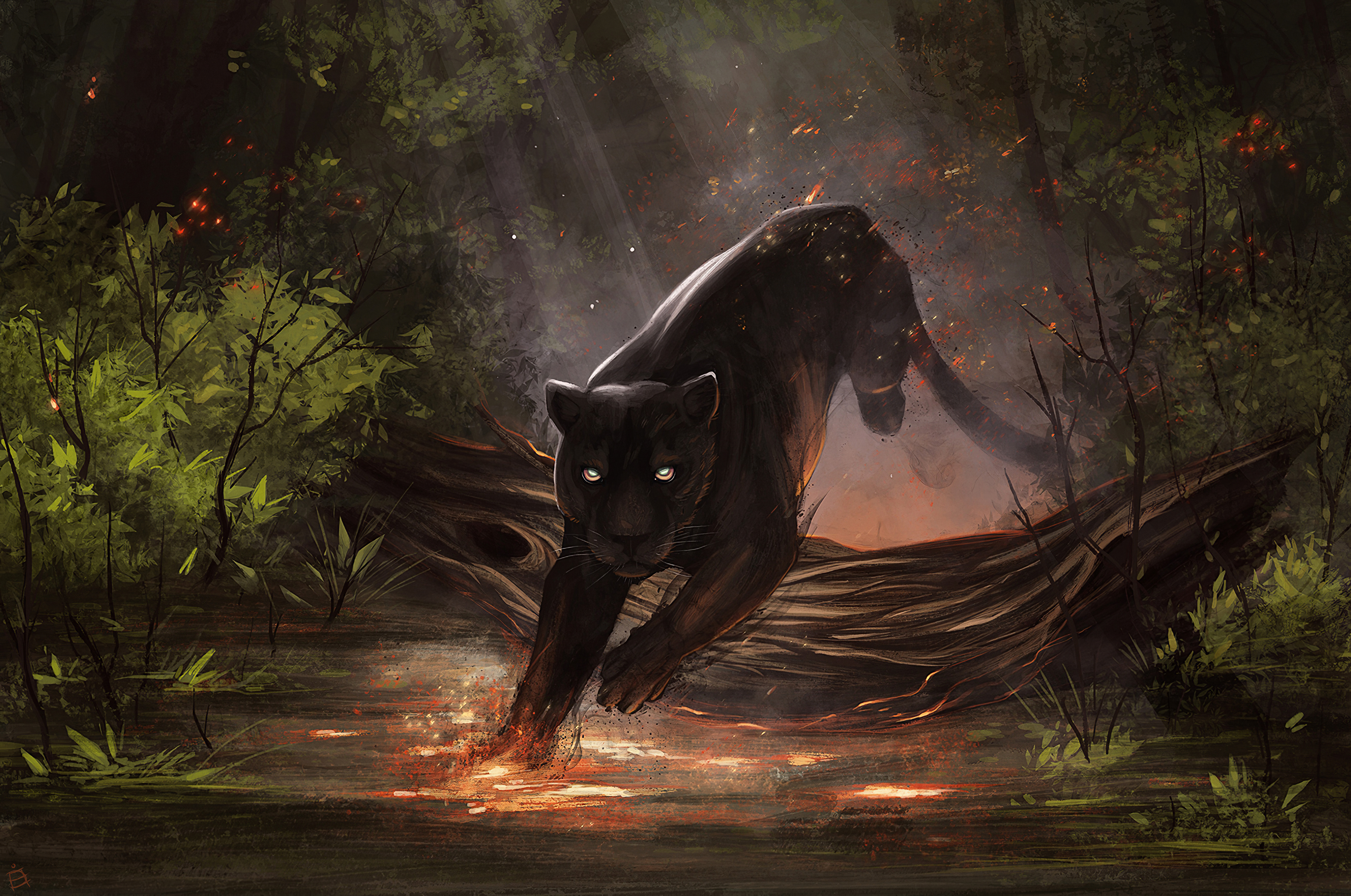 Black Cat Art Wallpapers - Wallpaper Cave