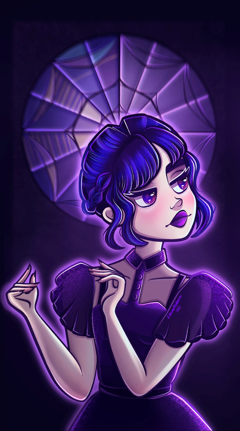 Wednesday Addams Cartoon Wallpapers - Wallpaper Cave