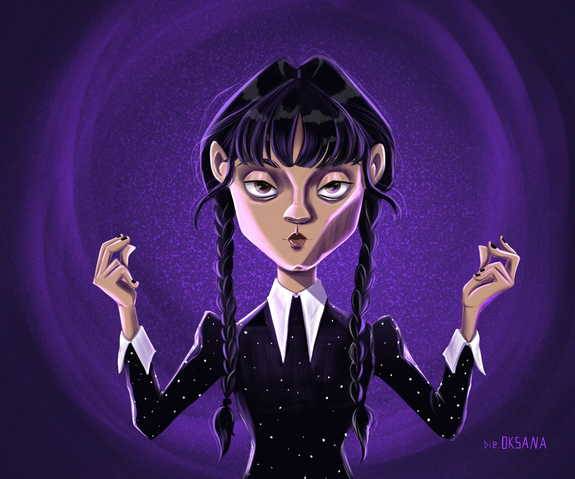 Wednesday Addams Cartoon Wallpapers - Wallpaper Cave