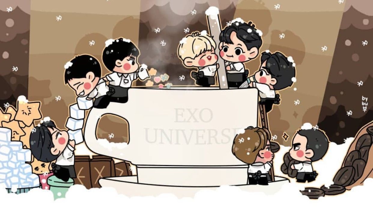 Fanart Exo Desktop Wallpaper EXO Chibi Wallpapers Wallpaper Cave