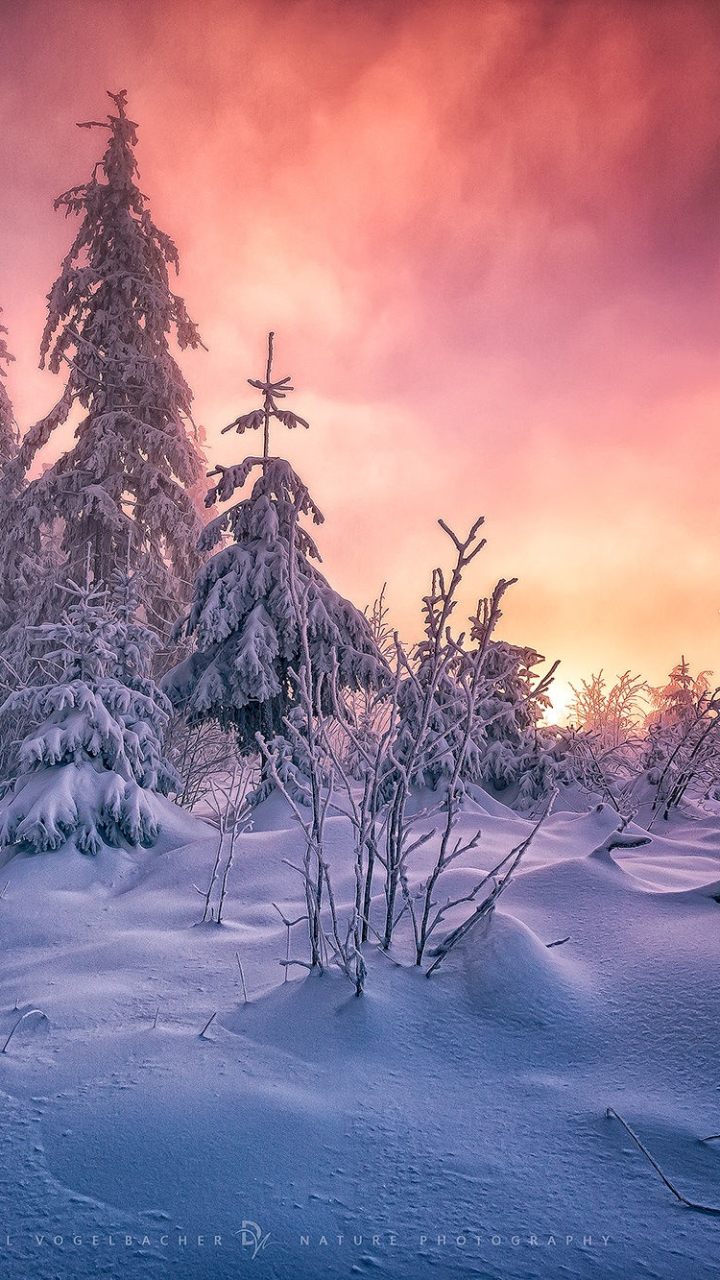 HD Snowfall Sunset iPhone Wallpapers - Wallpaper Cave