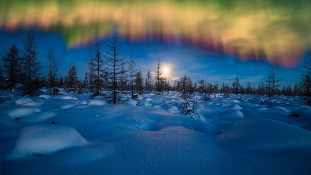 Northern Lights Winter Desktop Wallpapers - Wallpaper Cave