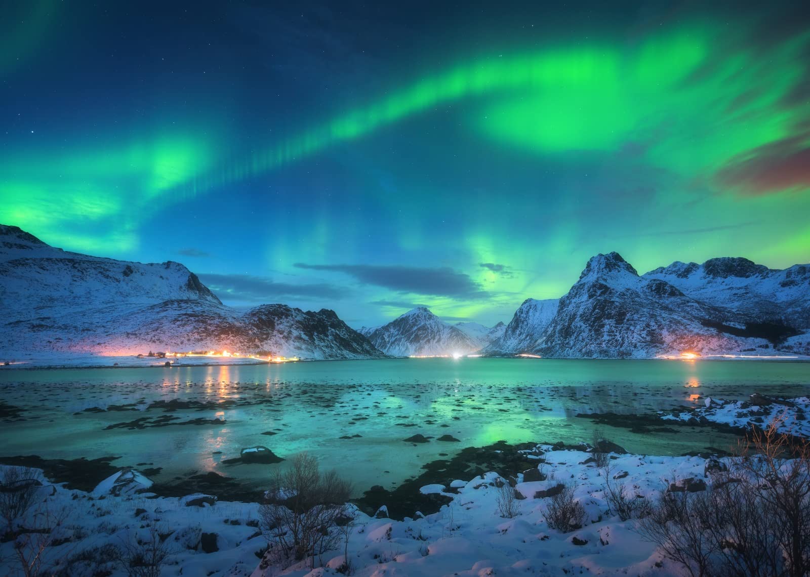 Northern Lights Winter Desktop Wallpapers - Wallpaper Cave