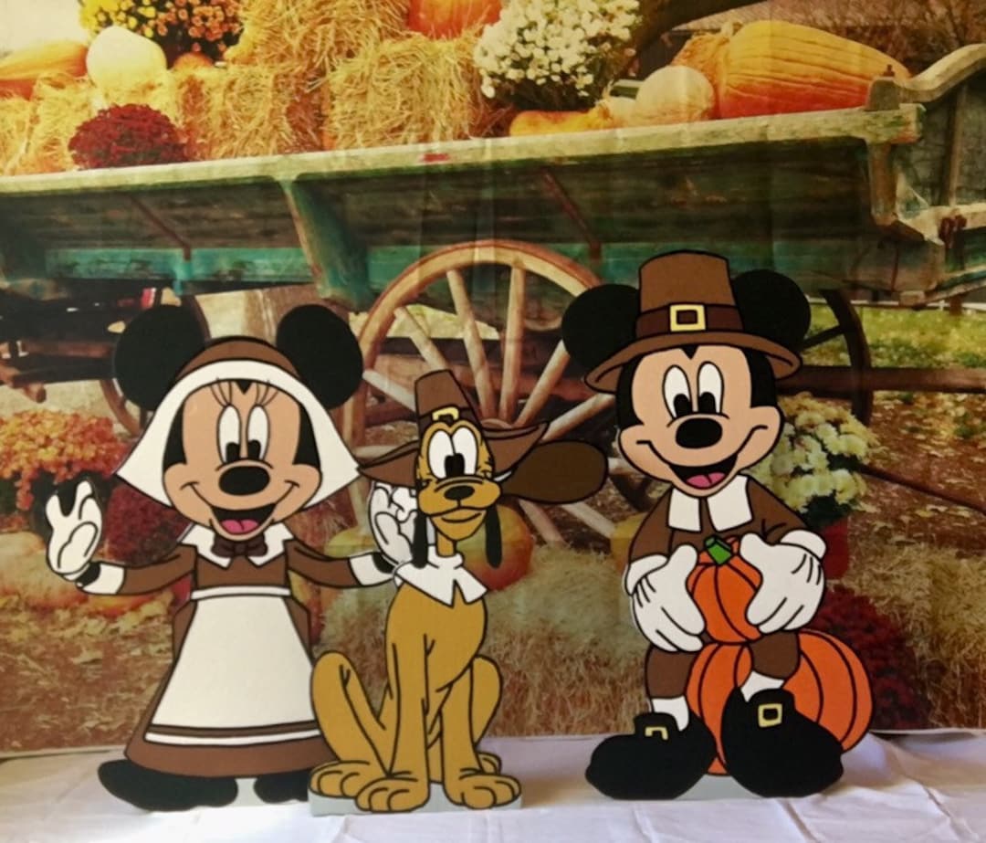 Mickey Thanksgiving Behang Minnie Stock Illustrations, Vectors,