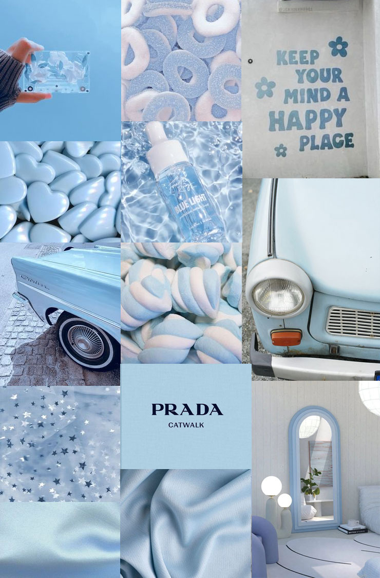 Pastel Blue Collage Wallpapers - Wallpaper Cave