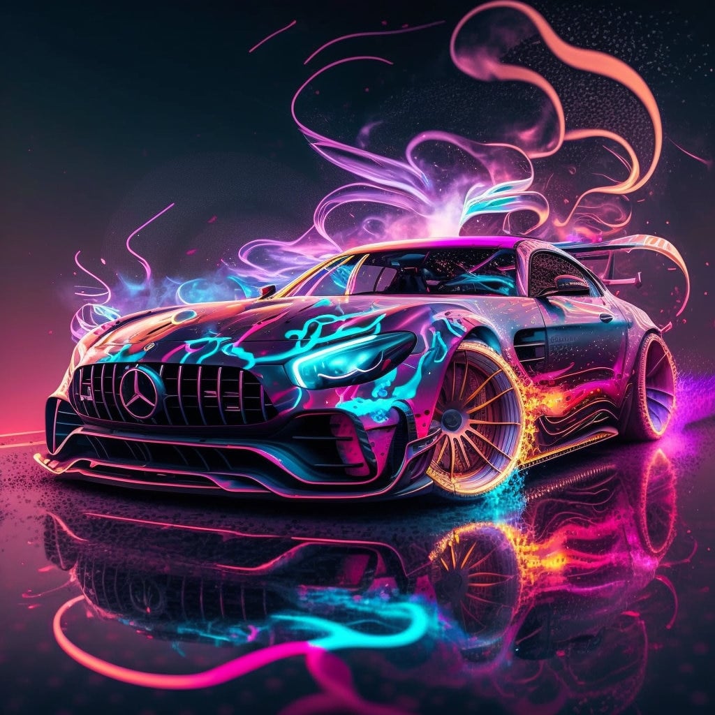 Neon Mercedes Wallpapers - Wallpaper Cave