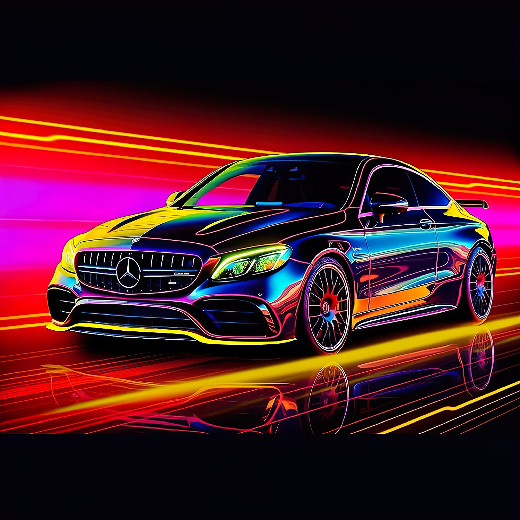 Neon Mercedes Wallpapers - Wallpaper Cave
