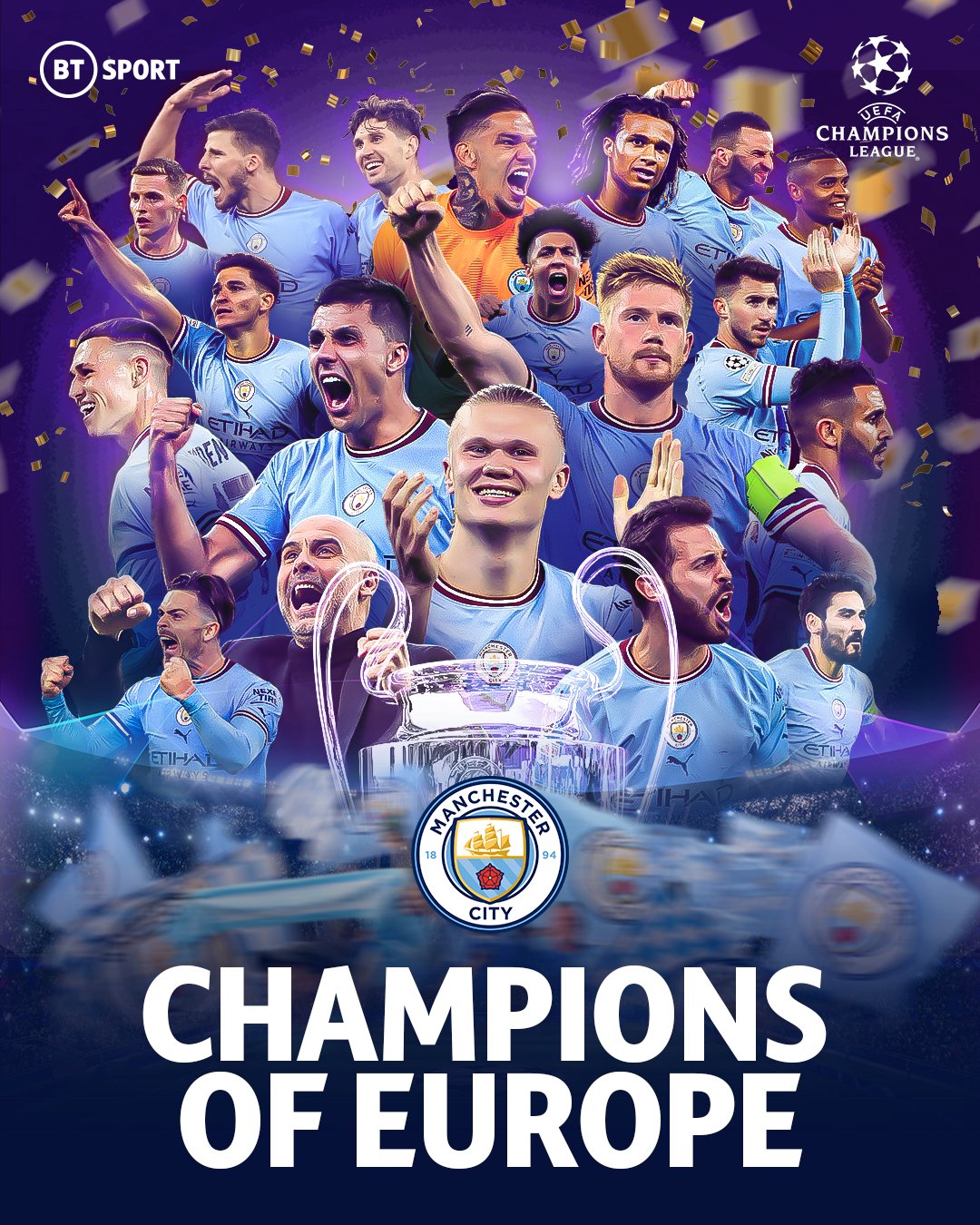 Man City UCL Winners Wallpapers - Wallpaper Cave
