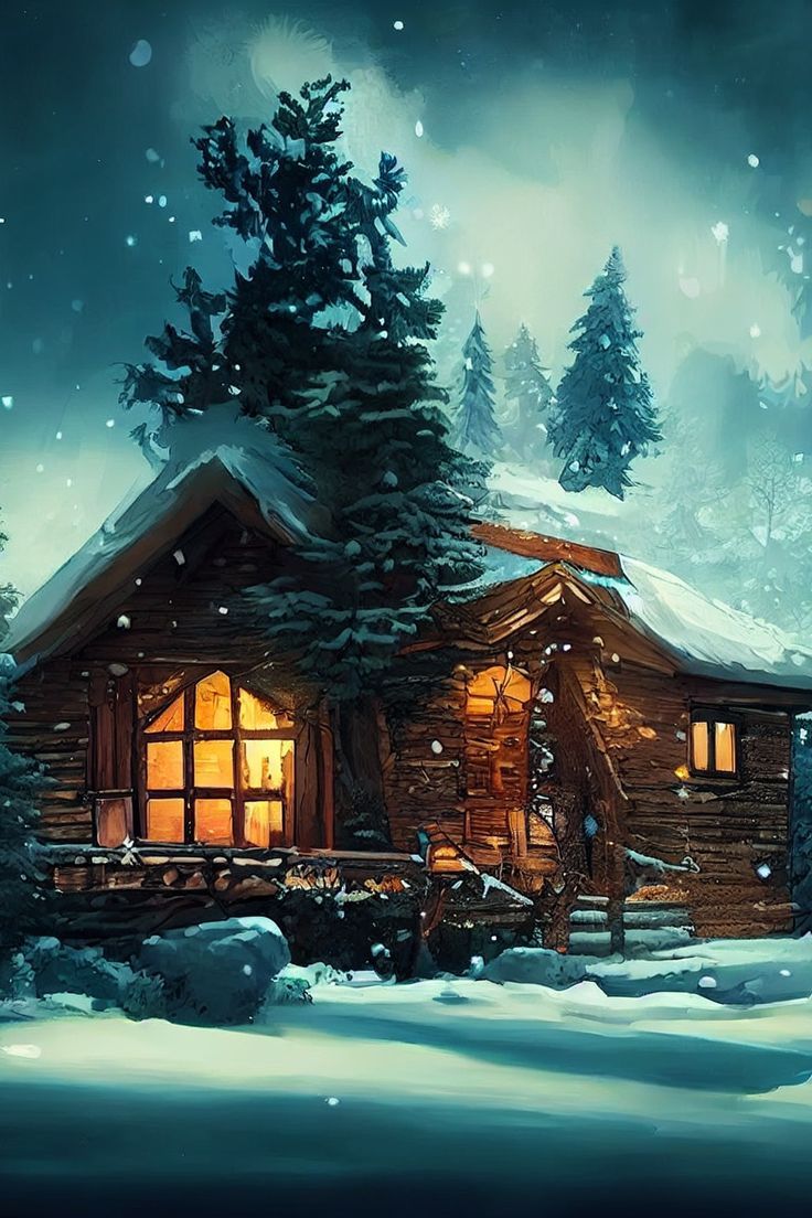 Christmas Cabin Winter Wallpapers - Wallpaper Cave