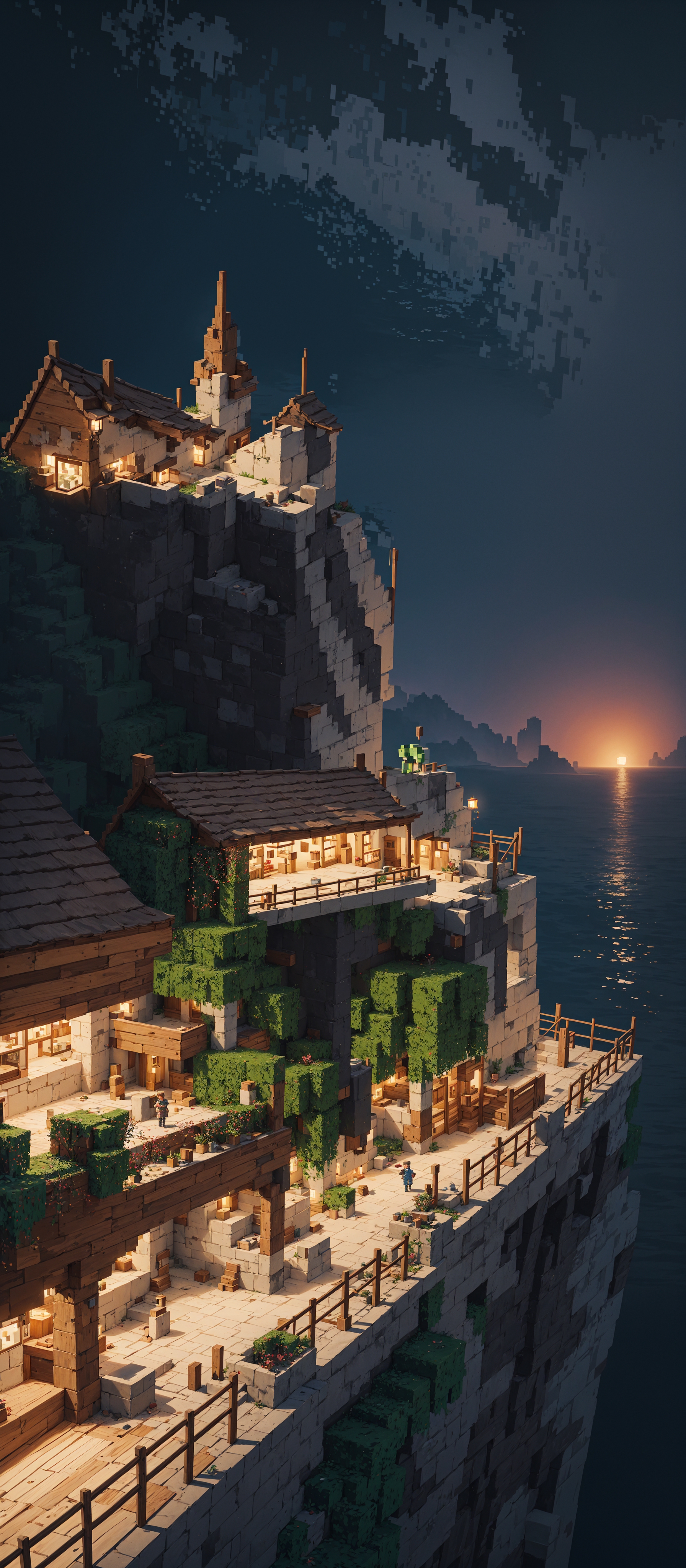 Minecraft Night iPhone HD Wallpapers - Wallpaper Cave