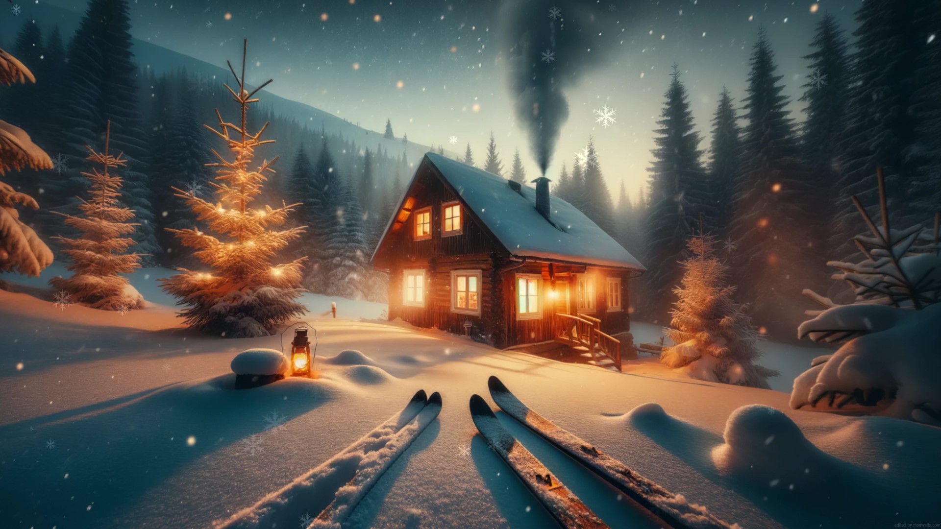 Christmas Cabin Winter Wallpapers - Wallpaper Cave