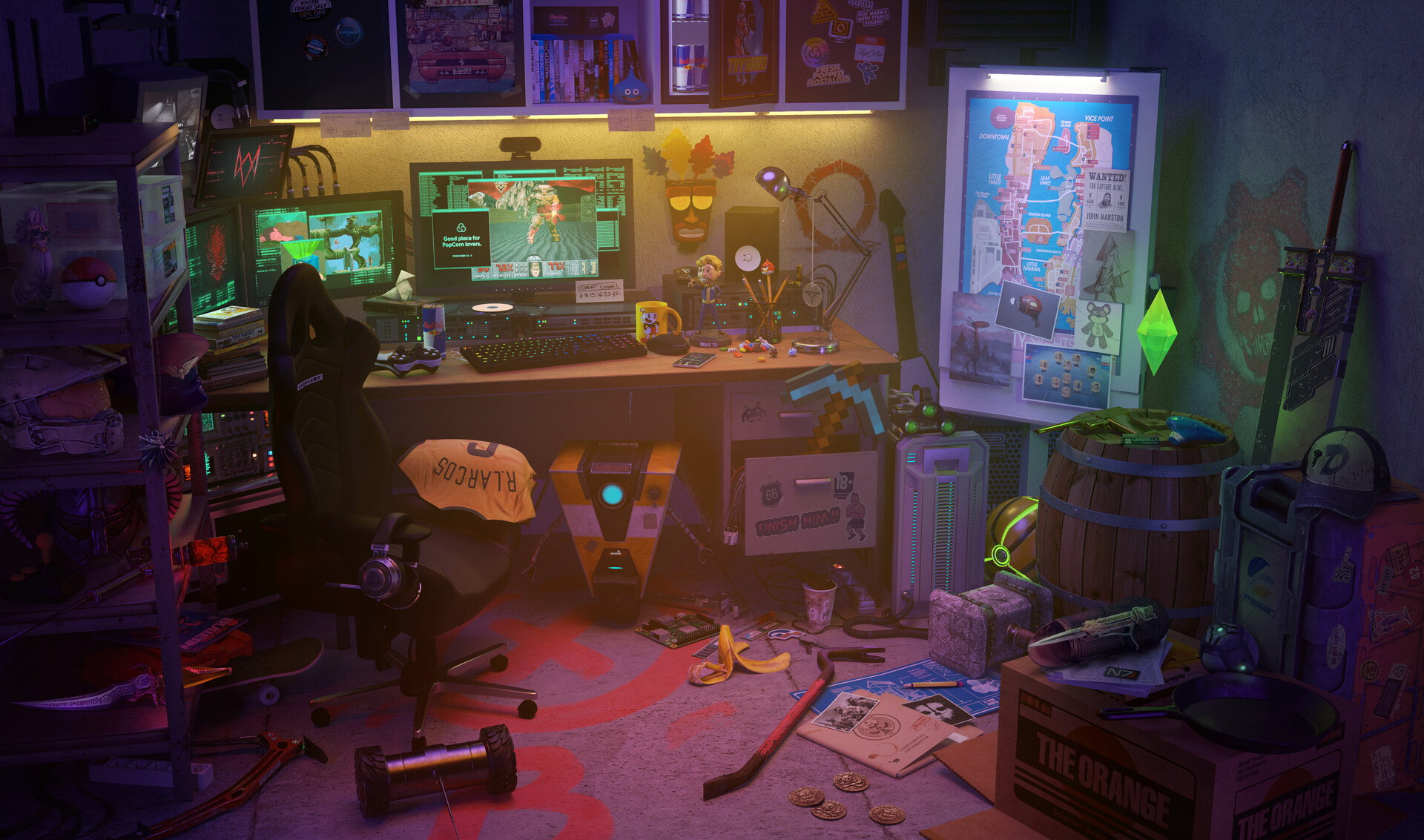 Anime Gaming Room Wallpapers - Wallpaper Cave