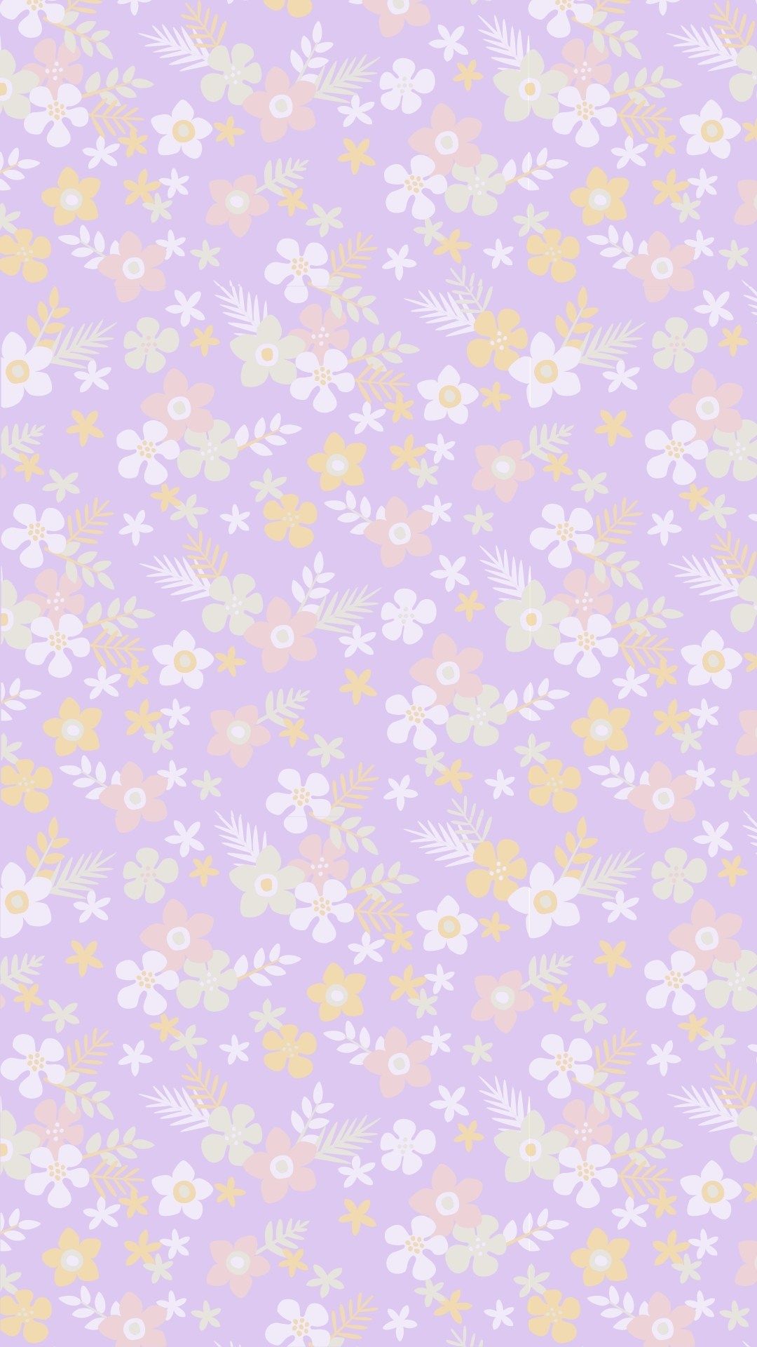 Purple Simple Cartoon Flowers Wallpapers - Wallpaper Cave