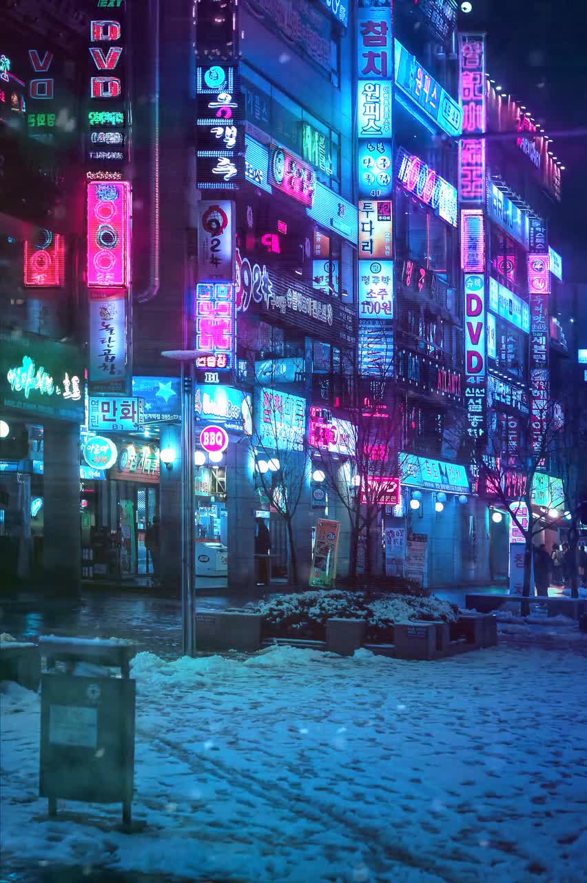 Night Winter Purple Neon Wallpapers - Wallpaper Cave