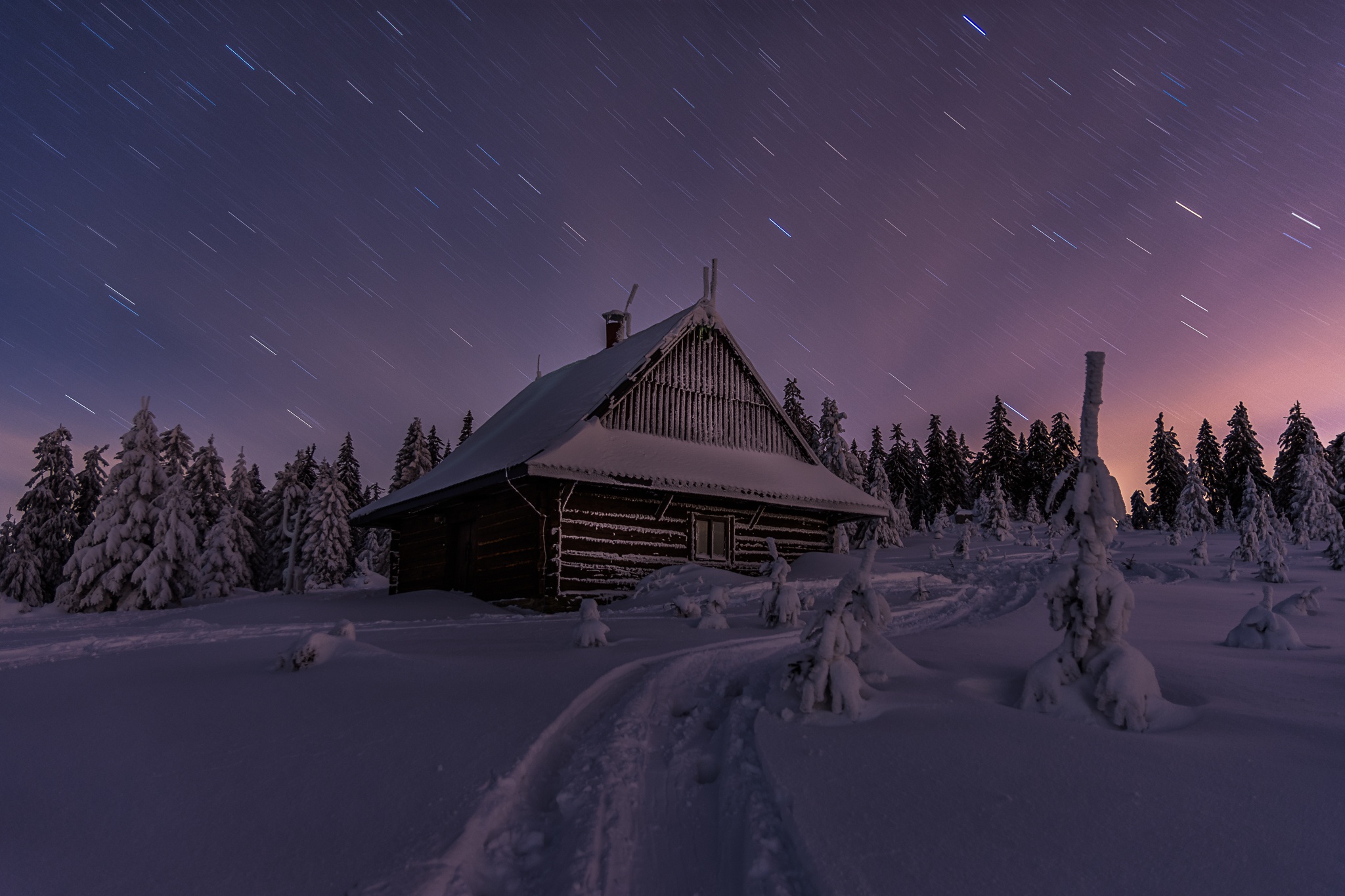Winter Night Cabin Wallpapers - Wallpaper Cave