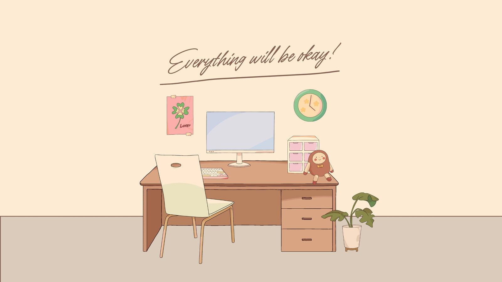 Cute Work Desktop Wallpaper