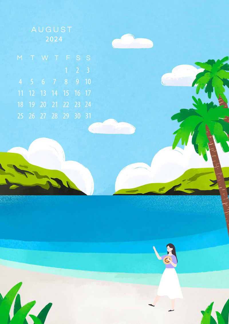 August 2024 Calendar Wallpapers - Wallpaper Cave