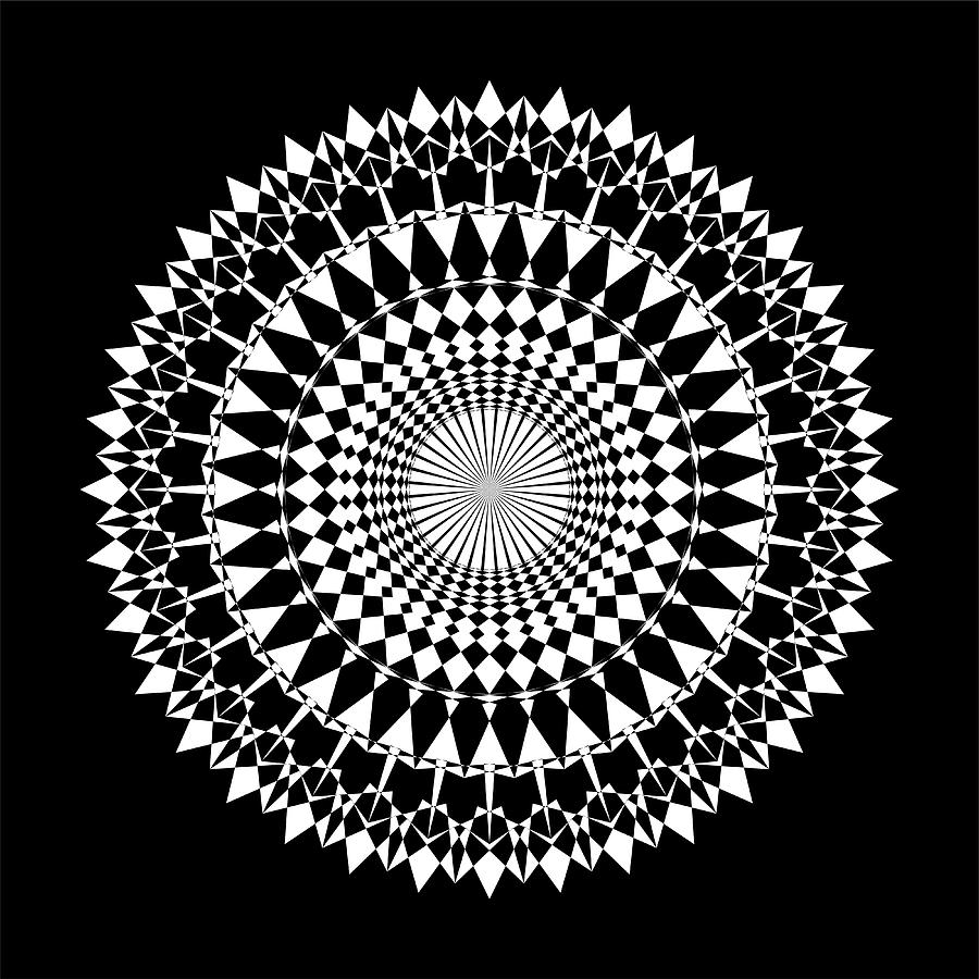 Sacred Geometry Black And White Sacred Geometry Sign, Tattoo, Isolated