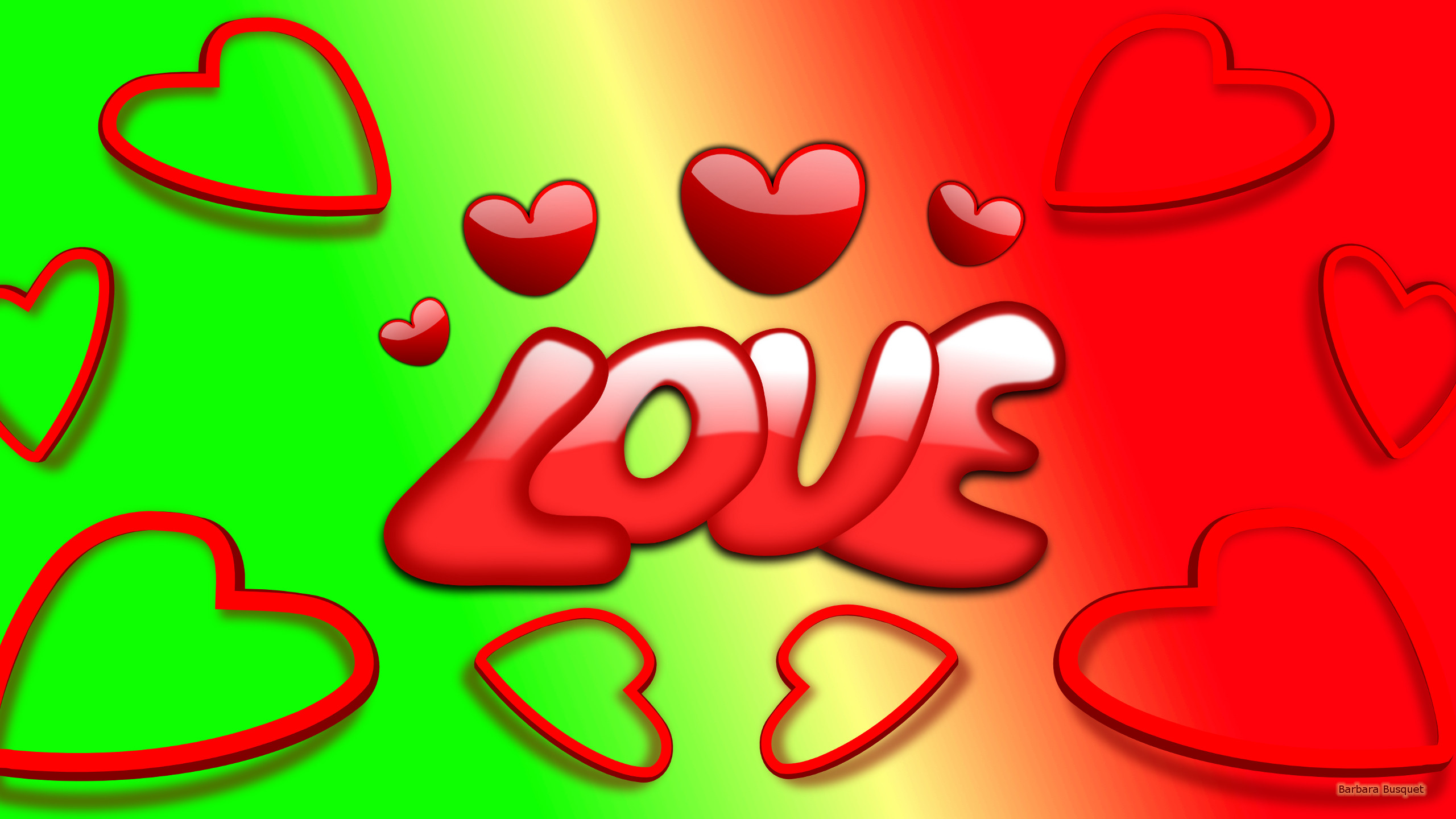 Green And Red Heart Wallpapers - Wallpaper Cave