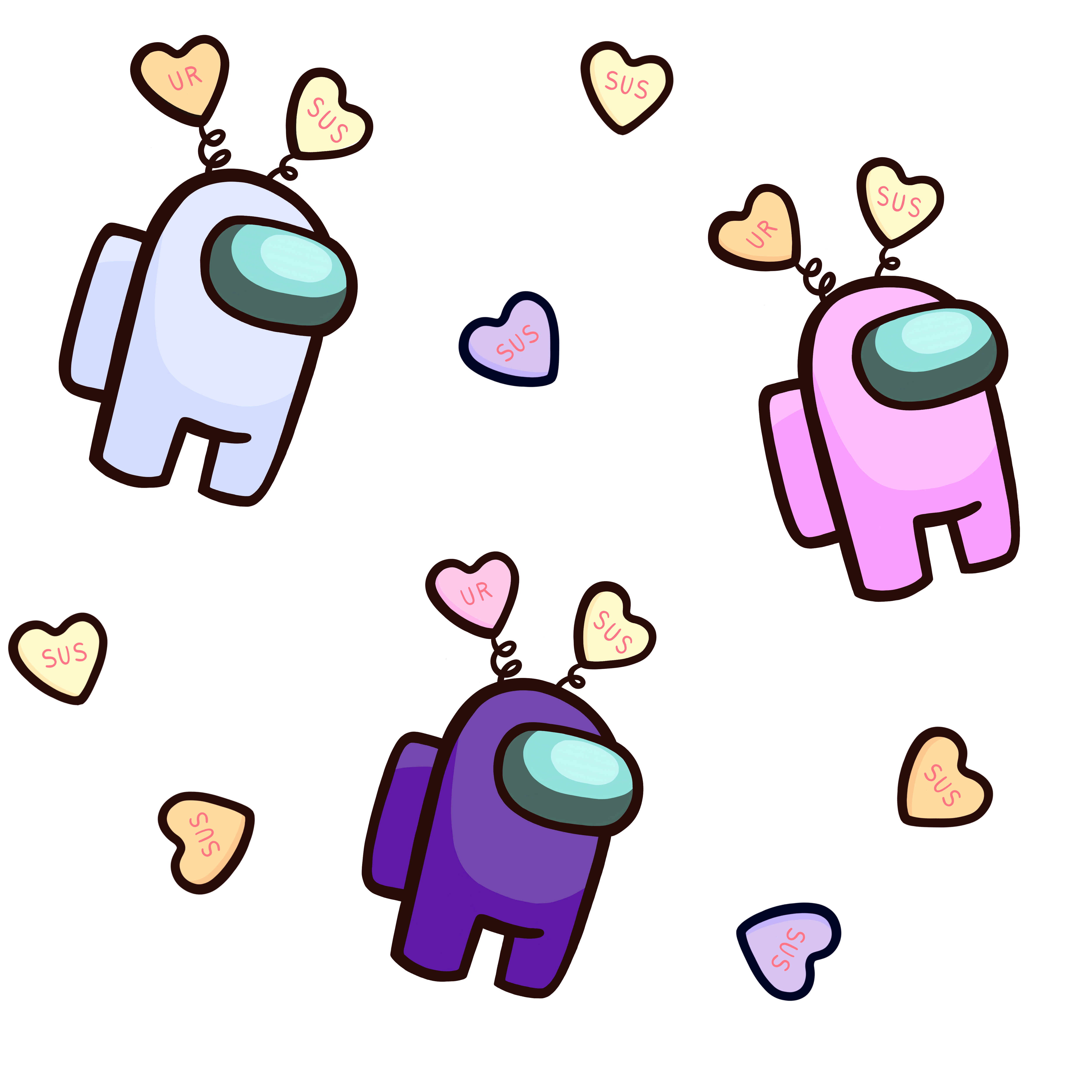 Among Us Valentines Day Wallpapers - Wallpaper Cave