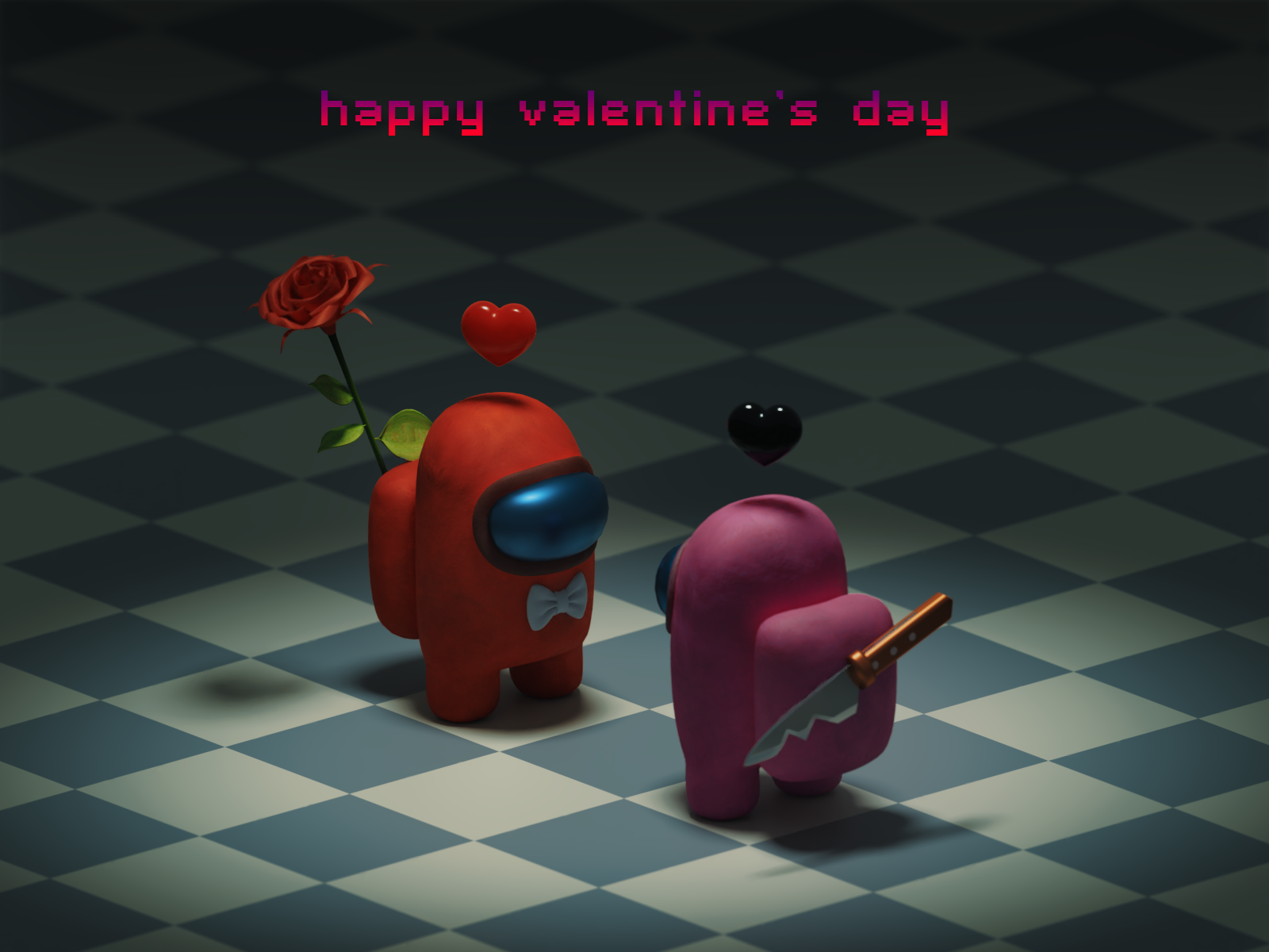 Among Us Valentines Day Wallpapers - Wallpaper Cave