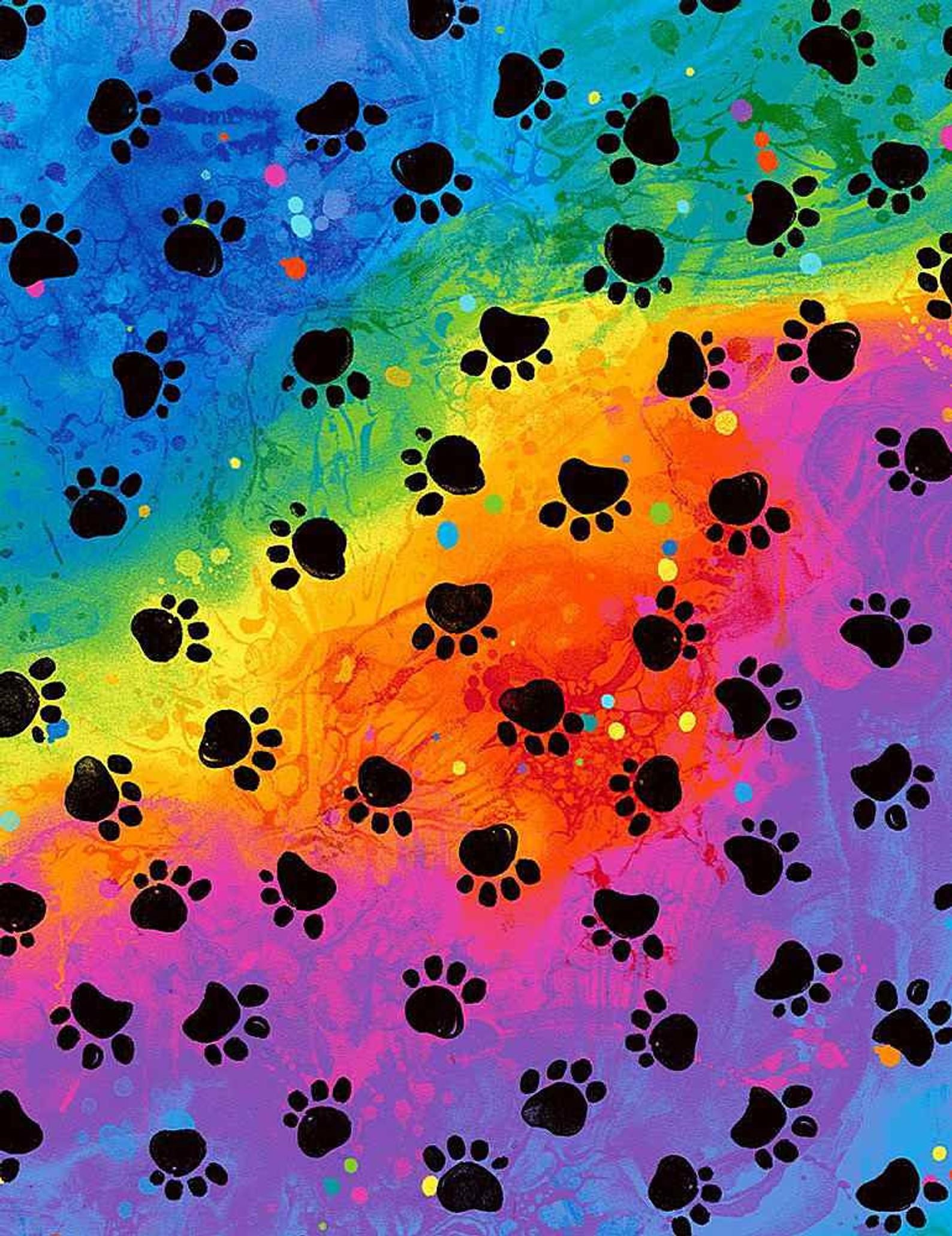 Rainbow Paw Prints Wallpapers - Wallpaper Cave