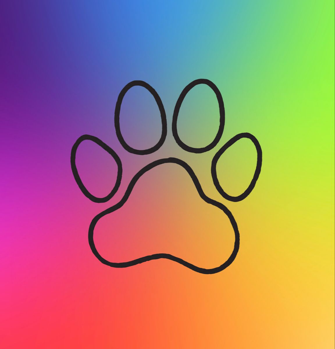 Rainbow Paw Prints Wallpapers - Wallpaper Cave