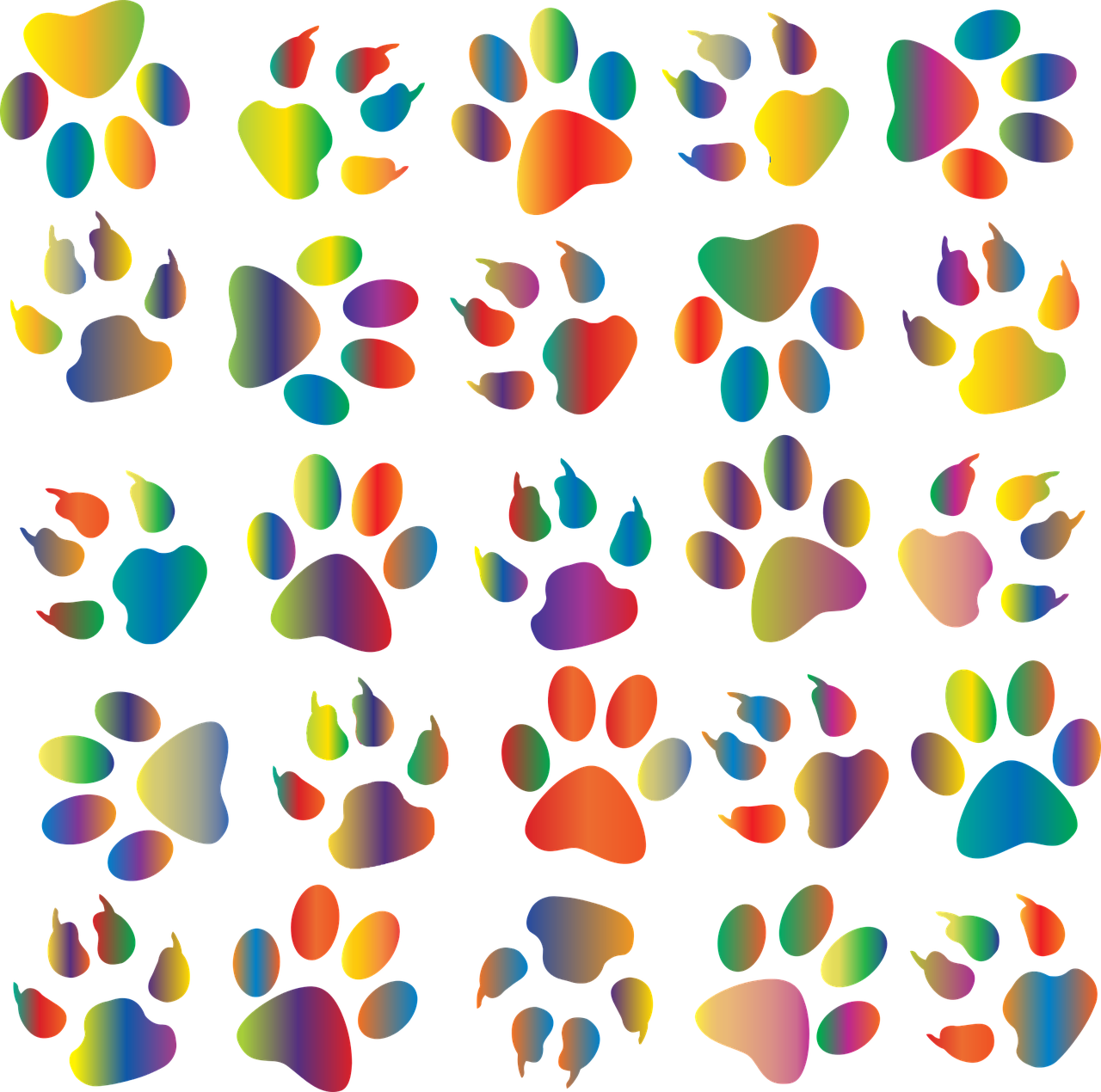 Rainbow Paw Prints Wallpapers - Wallpaper Cave