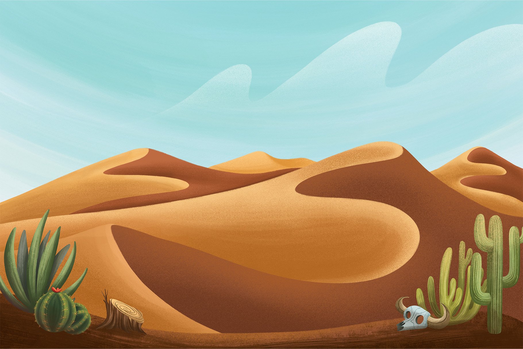 Desert Cartoon Wallpapers - Wallpaper Cave